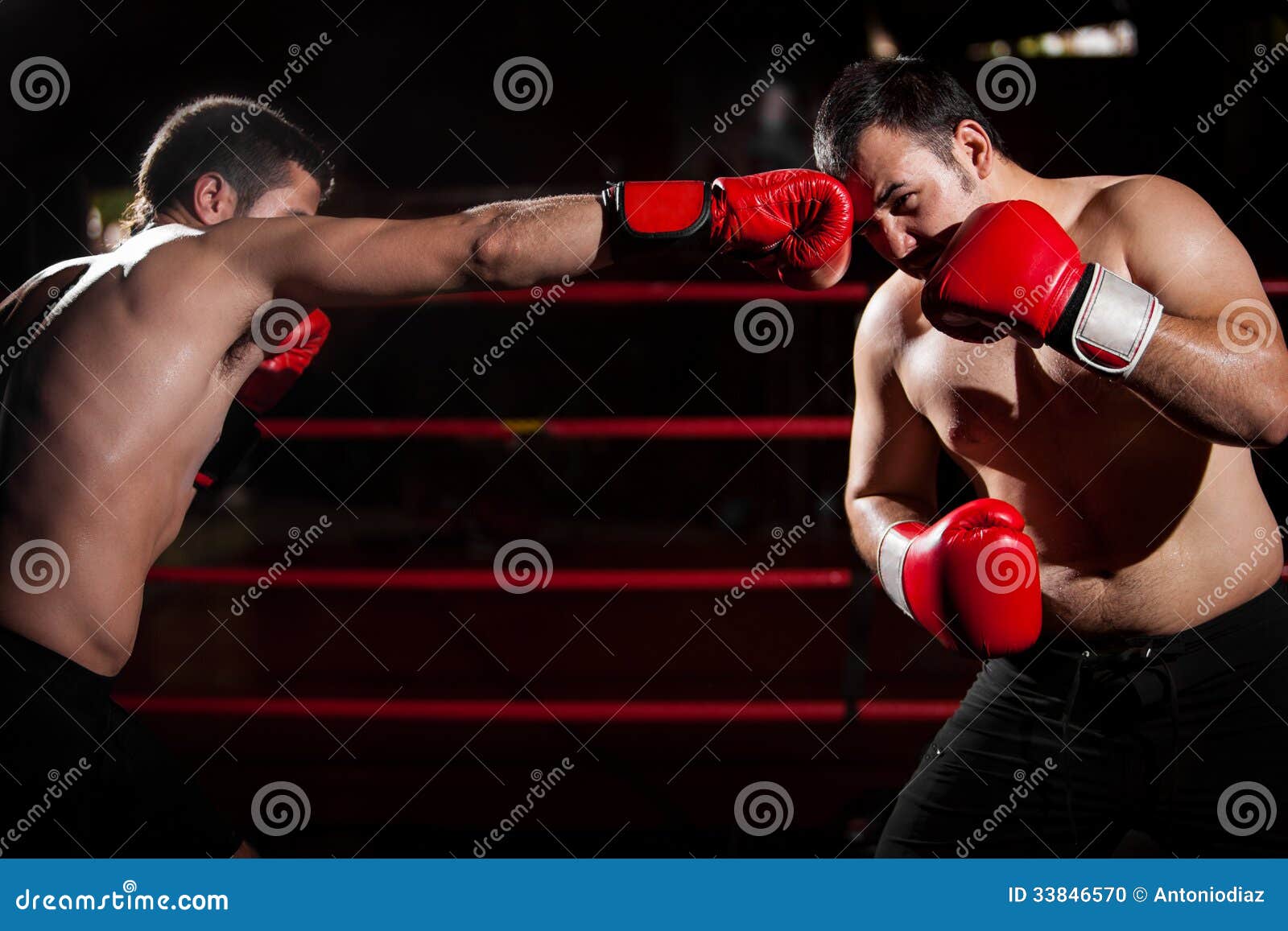 Hitting an Opponent with Some Jabs Stock Photo - Image of boxer ...