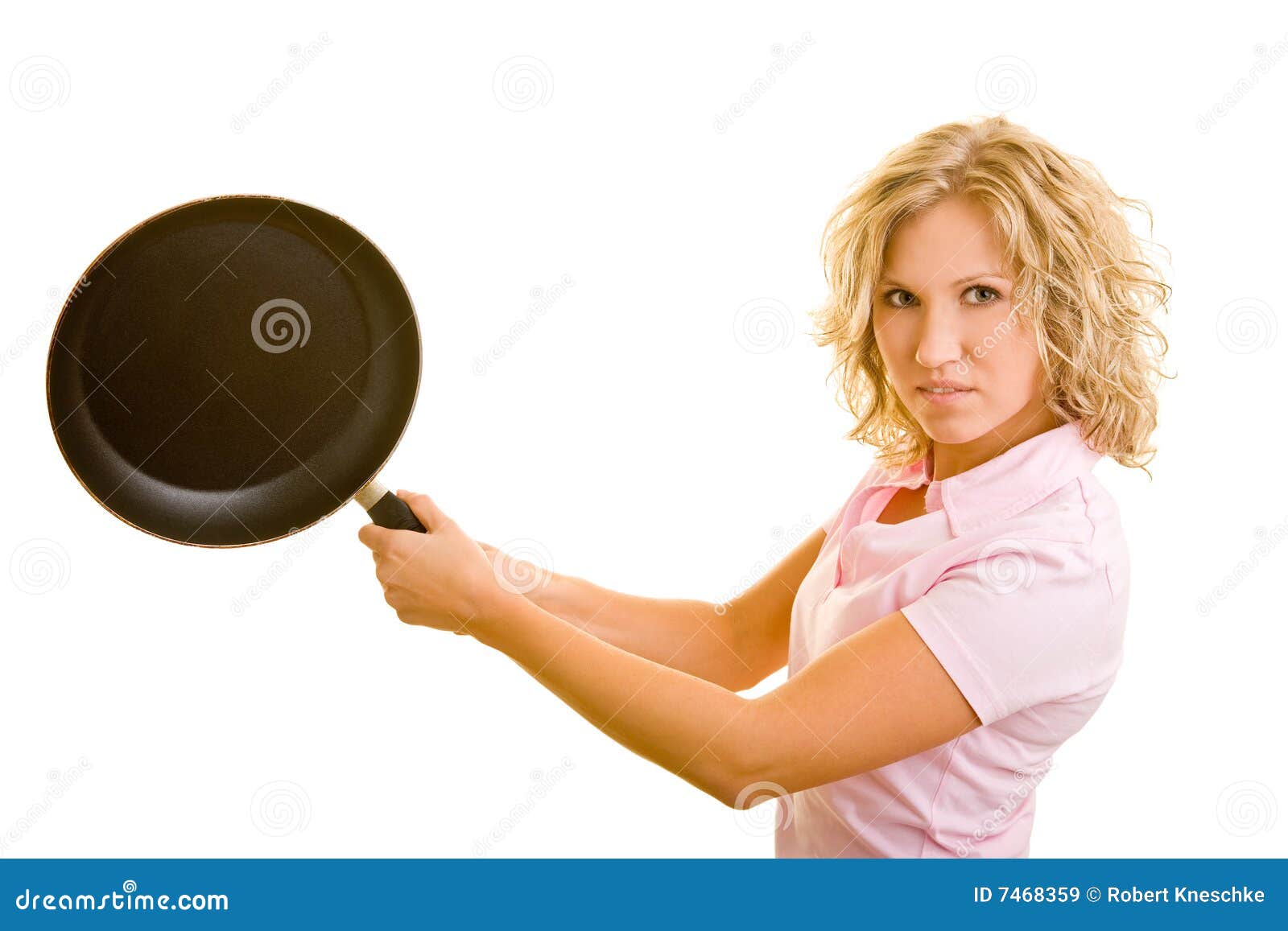 Hitting With A Pan Royalty Free Stock Images - Image: 7468359