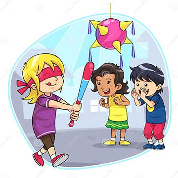 Hitting Pinata stock vector. Illustration of pinata, play - 33459594