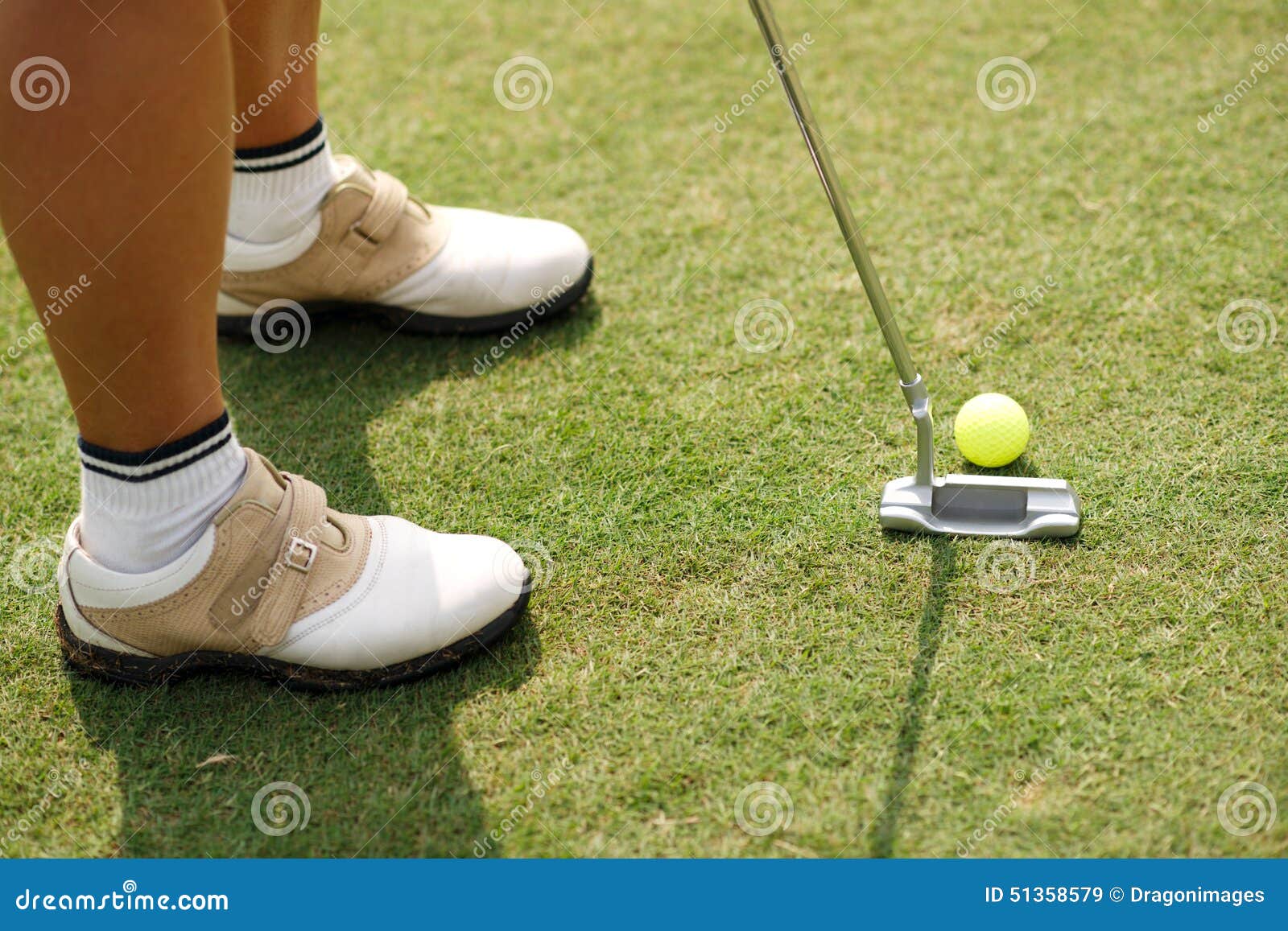 Hitting with putter stock image. Image of practicing - 51358579
