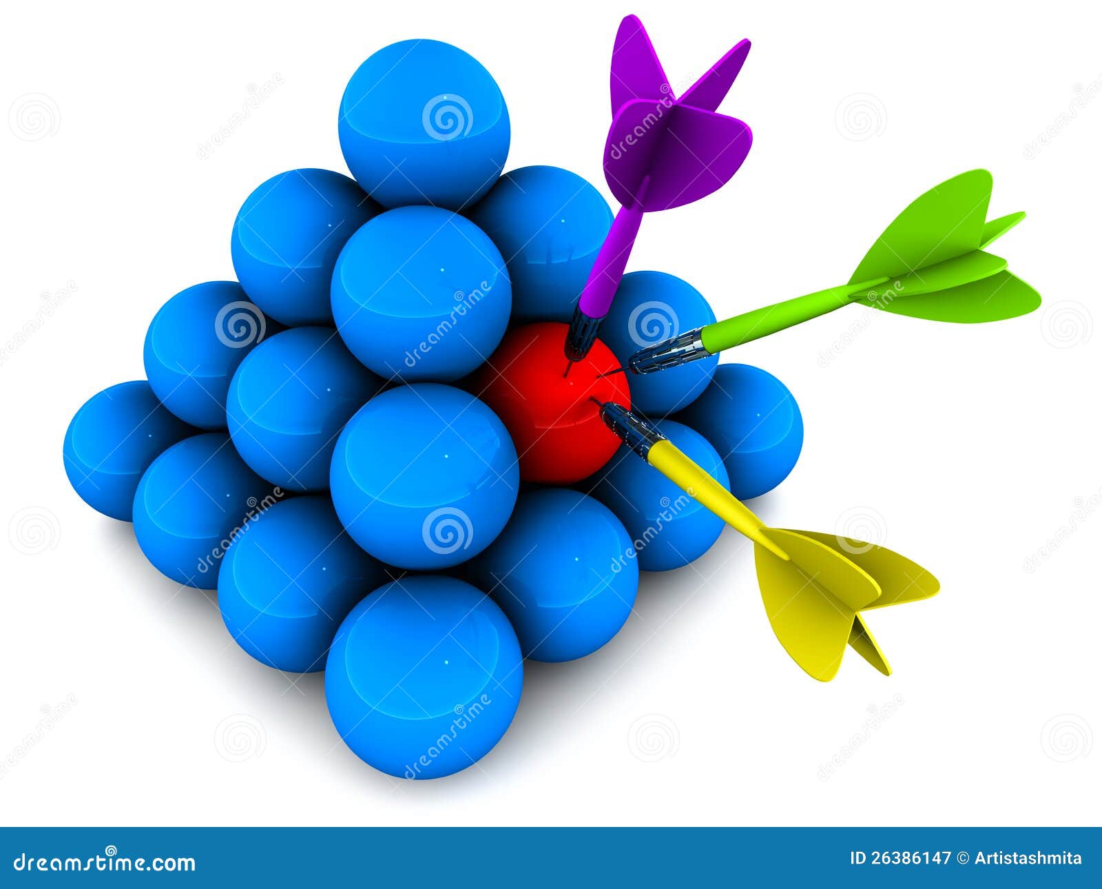 Hitting the target stock illustration. Illustration of bullseye - 26386147