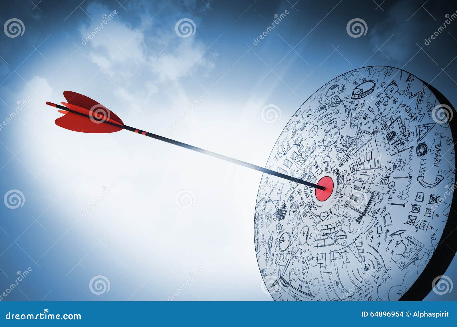 Hitting the target stock photo. Image of ambition, goal - 64896954