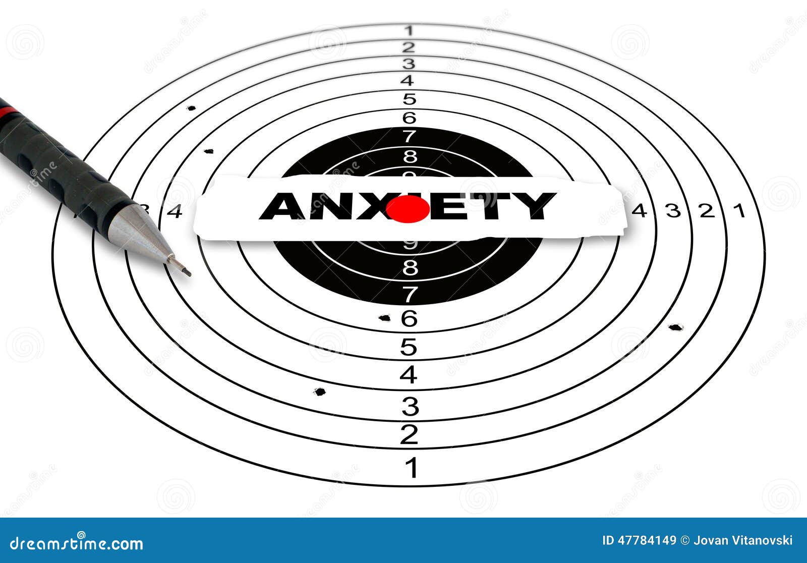 Hitting the target stock illustration. Illustration of anxiety - 47784149