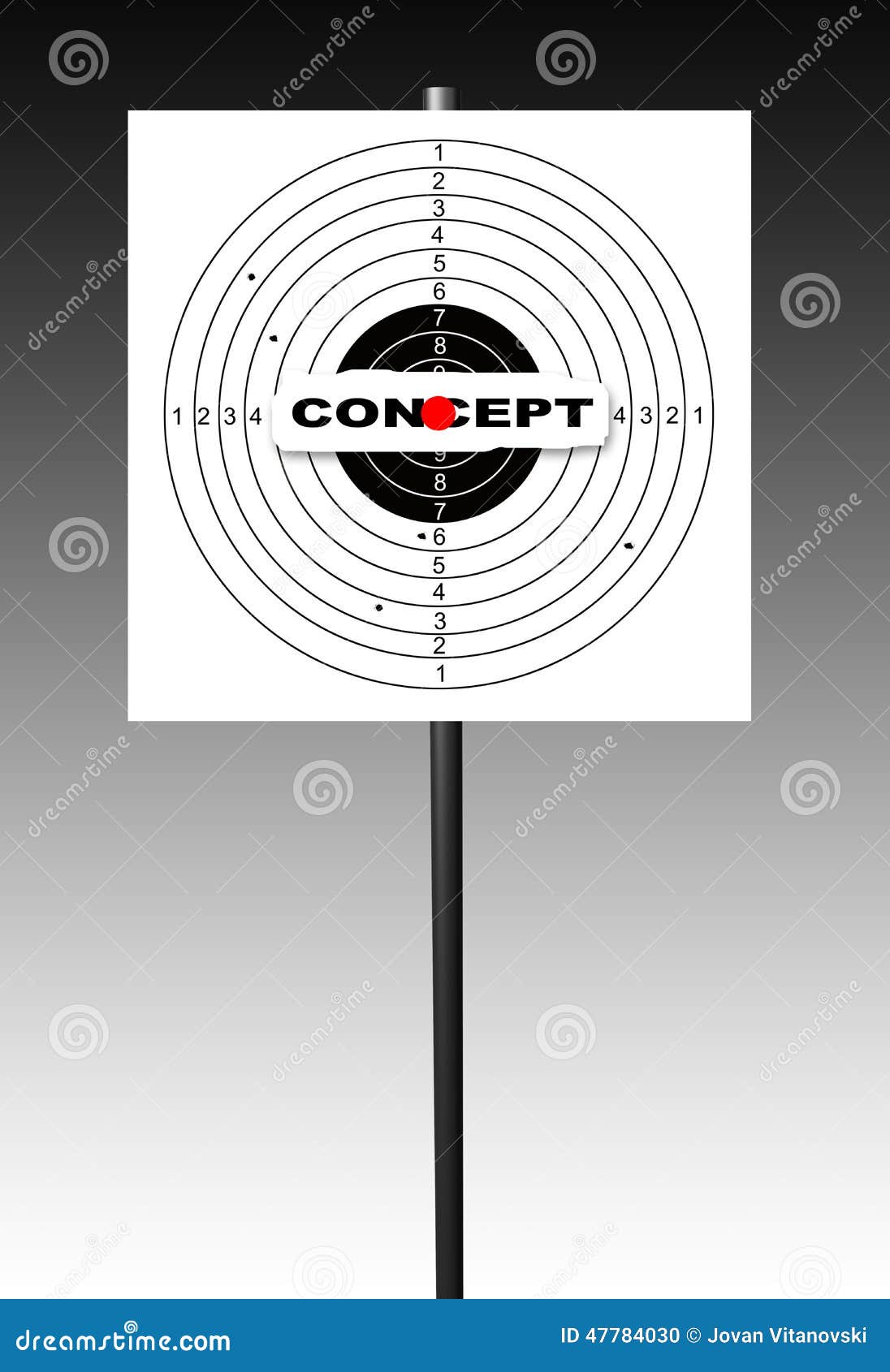 Hitting the target stock illustration. Illustration of center - 47784030