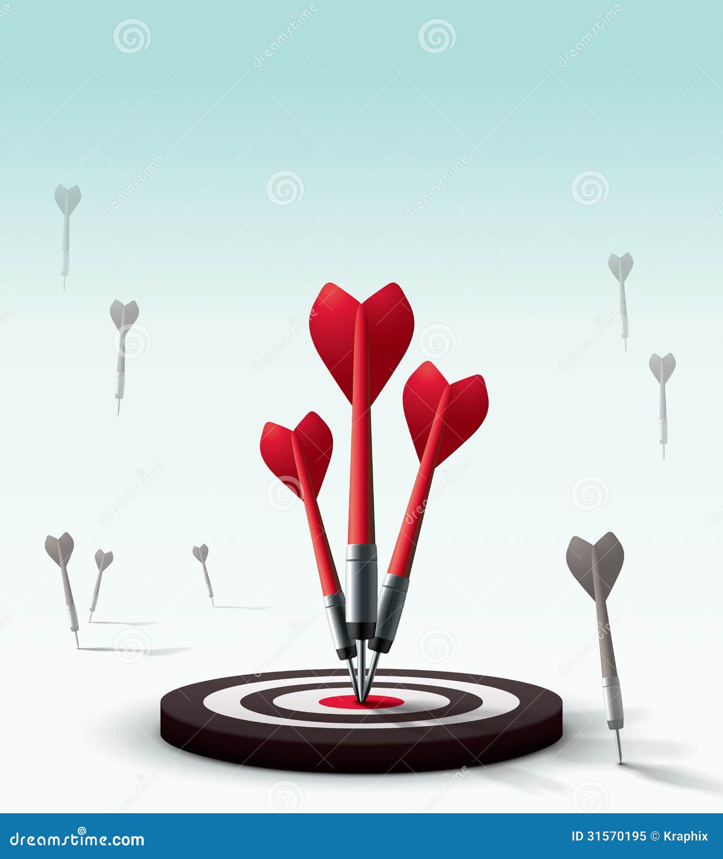Hitting A Target And Achieving Goals Featuring Elements Like A Bullseye ...