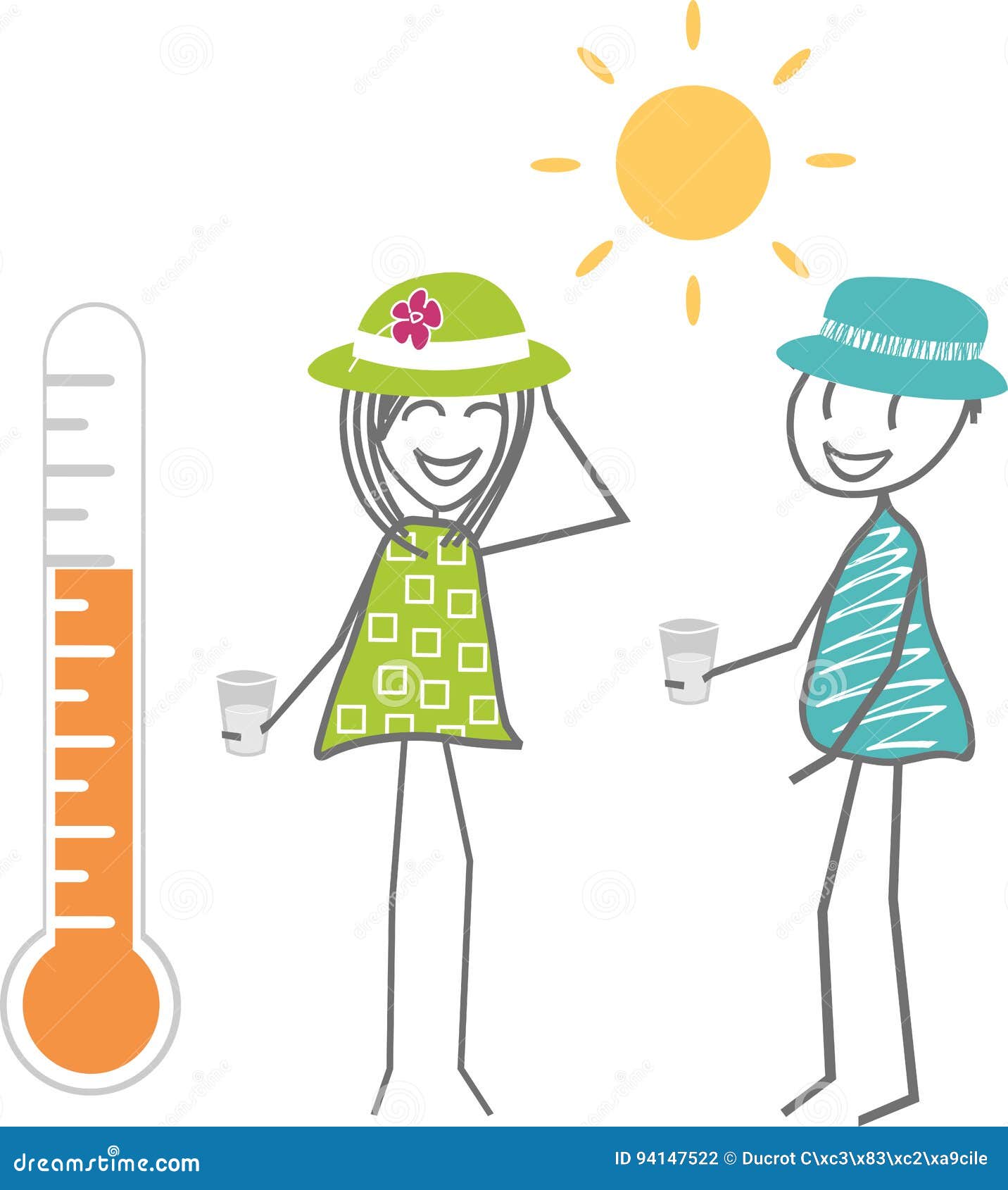 Hitze vektor abbildung. Illustration von hitze, thermometer - 94147522