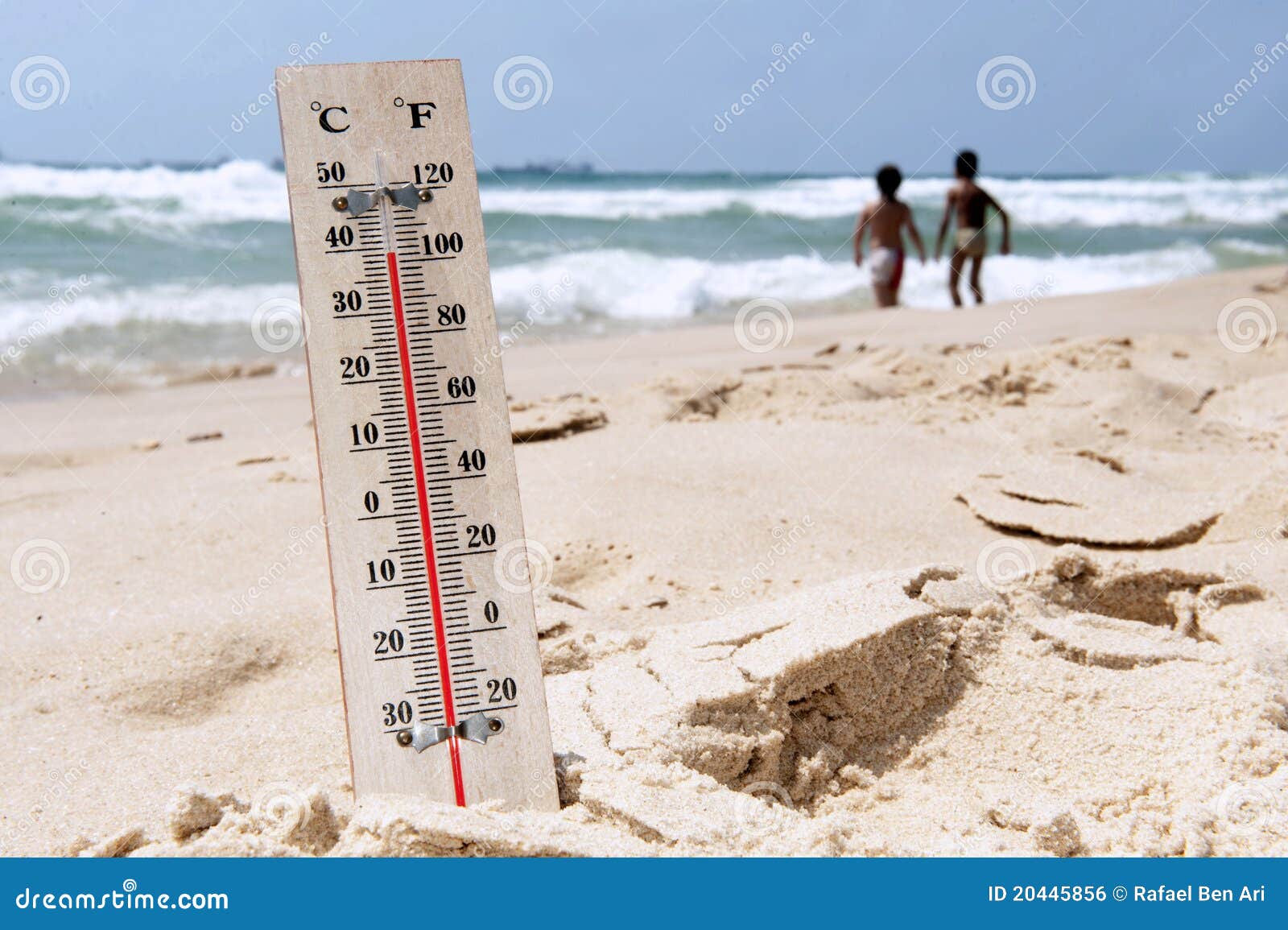 Hitzewelle-Hochtemperaturen Stockfoto - Bild von celsius, strand: 20445856