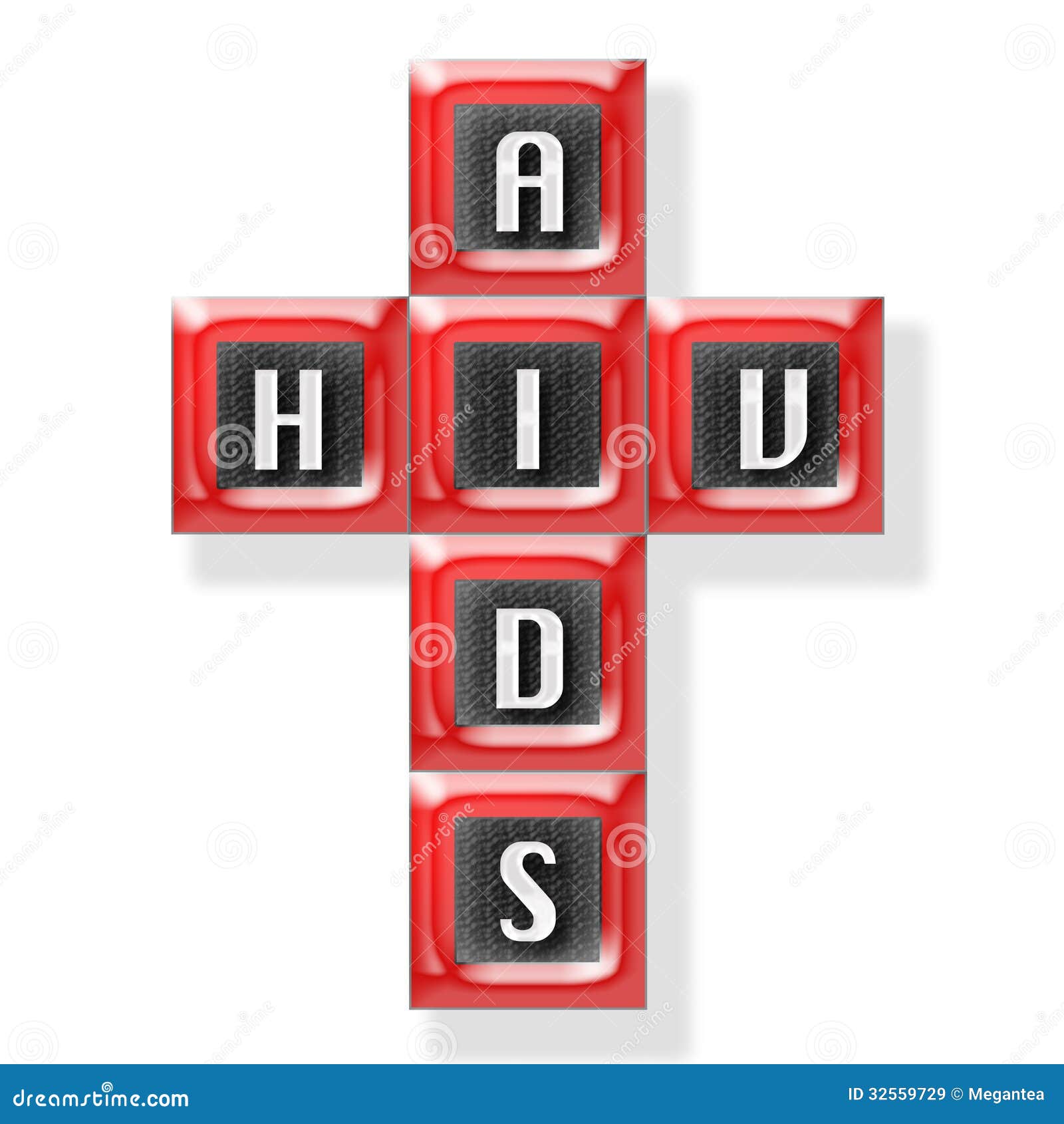 Aids And HIV Cubes With Medical Kit And Stethoscope, Medical And Health ...