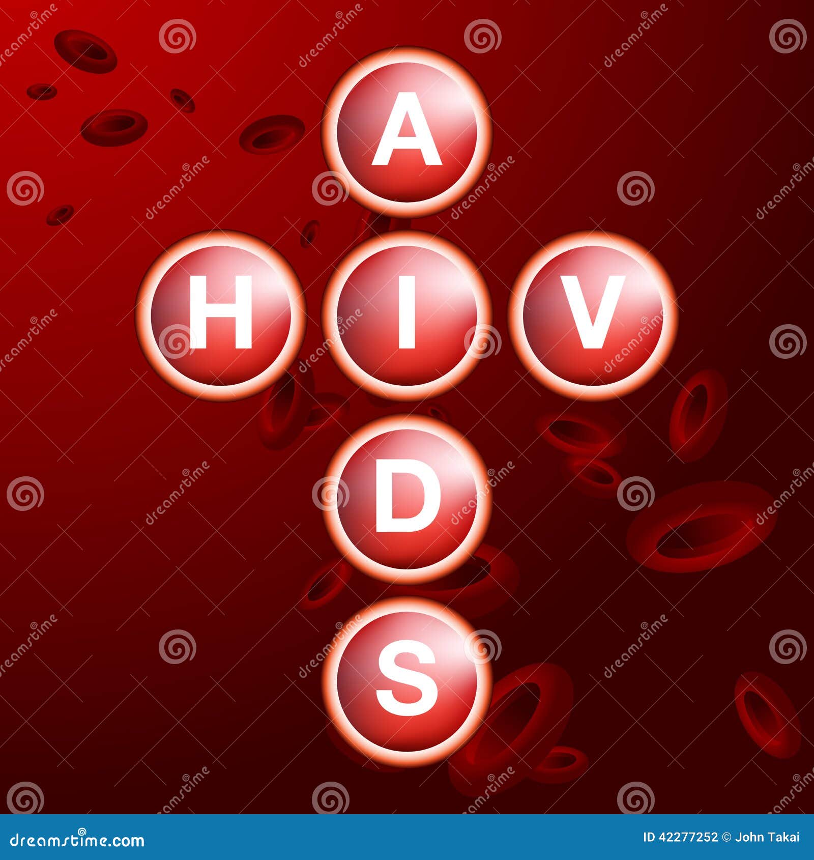 HIV AIDS Blood Cells stock vector. Illustration of illness - 42277252