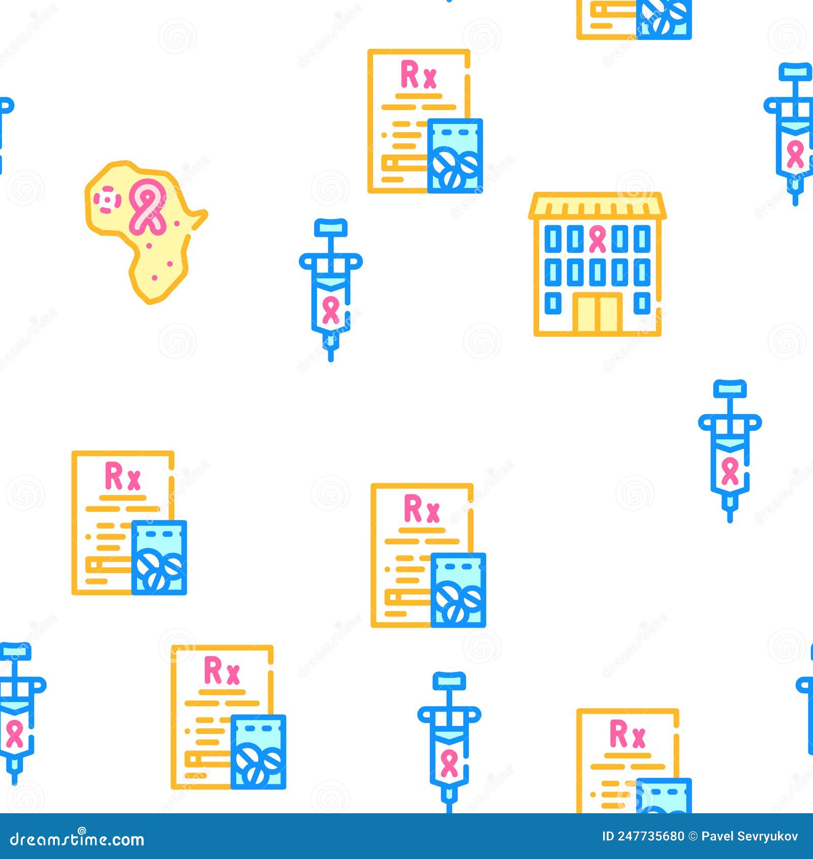 Hiv and Aids Disease Vector Seamless Pattern Stock Illustration ...