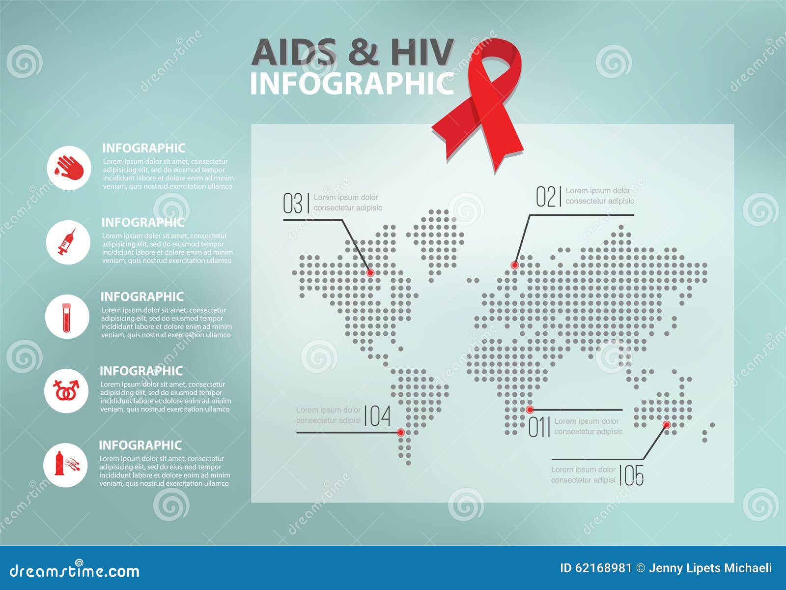 HIV and AIDS Infographics. World AIDS Day Stock Vector - Illustration ...