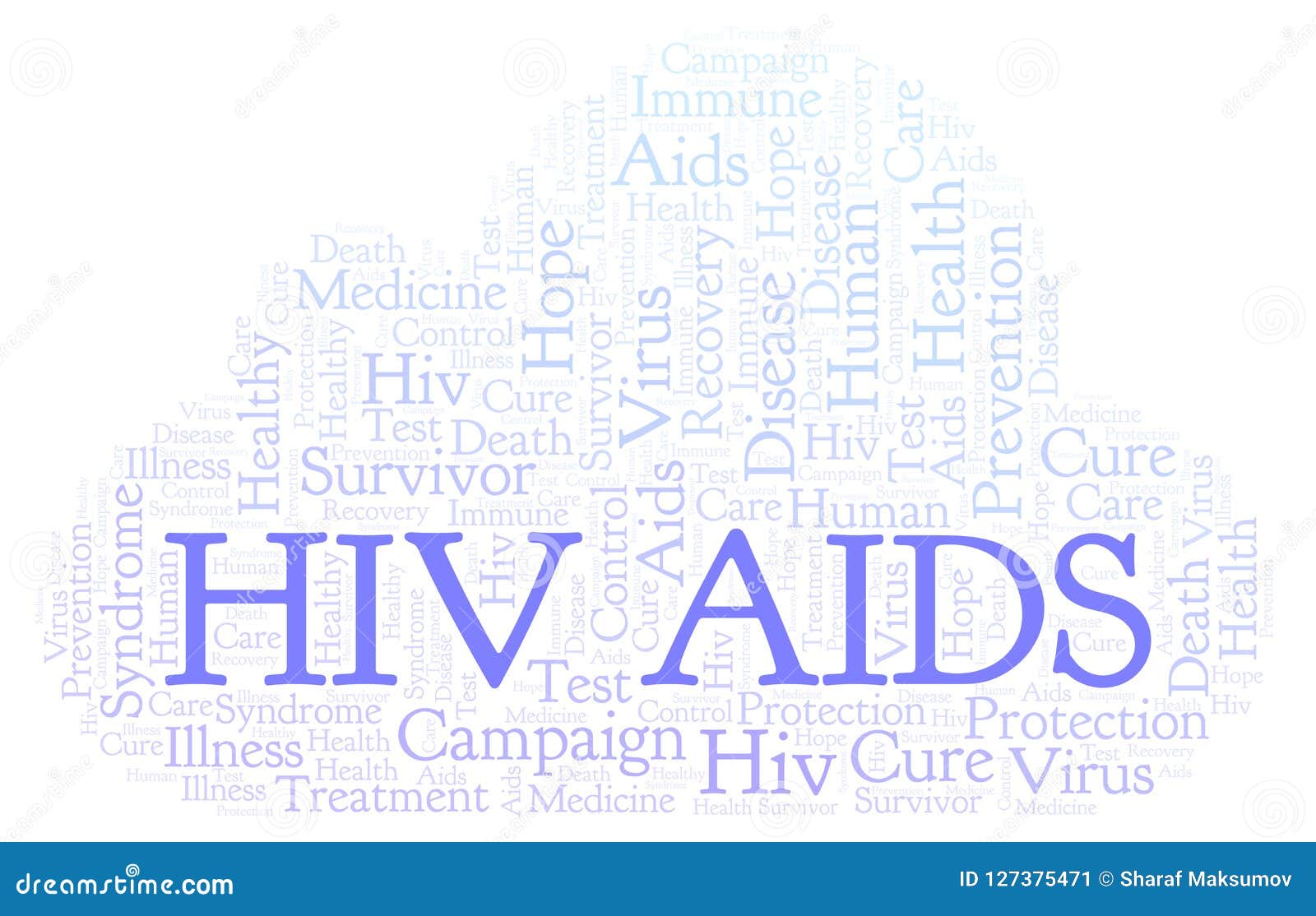 HIV AIDS Word Cloud, Made with Text only. Stock Illustration ...
