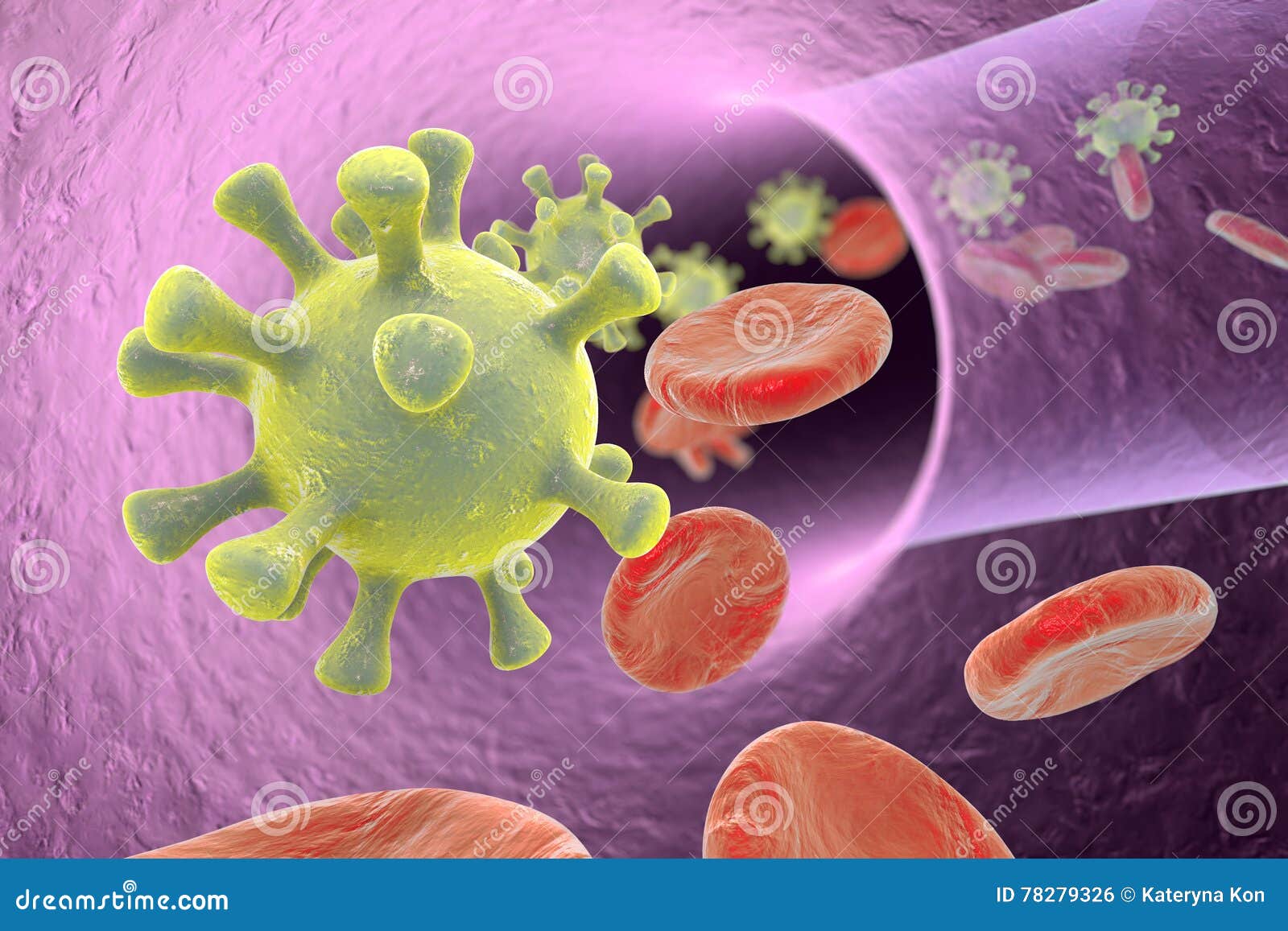 HIV in blood stock illustration. Illustration of health - 78279326