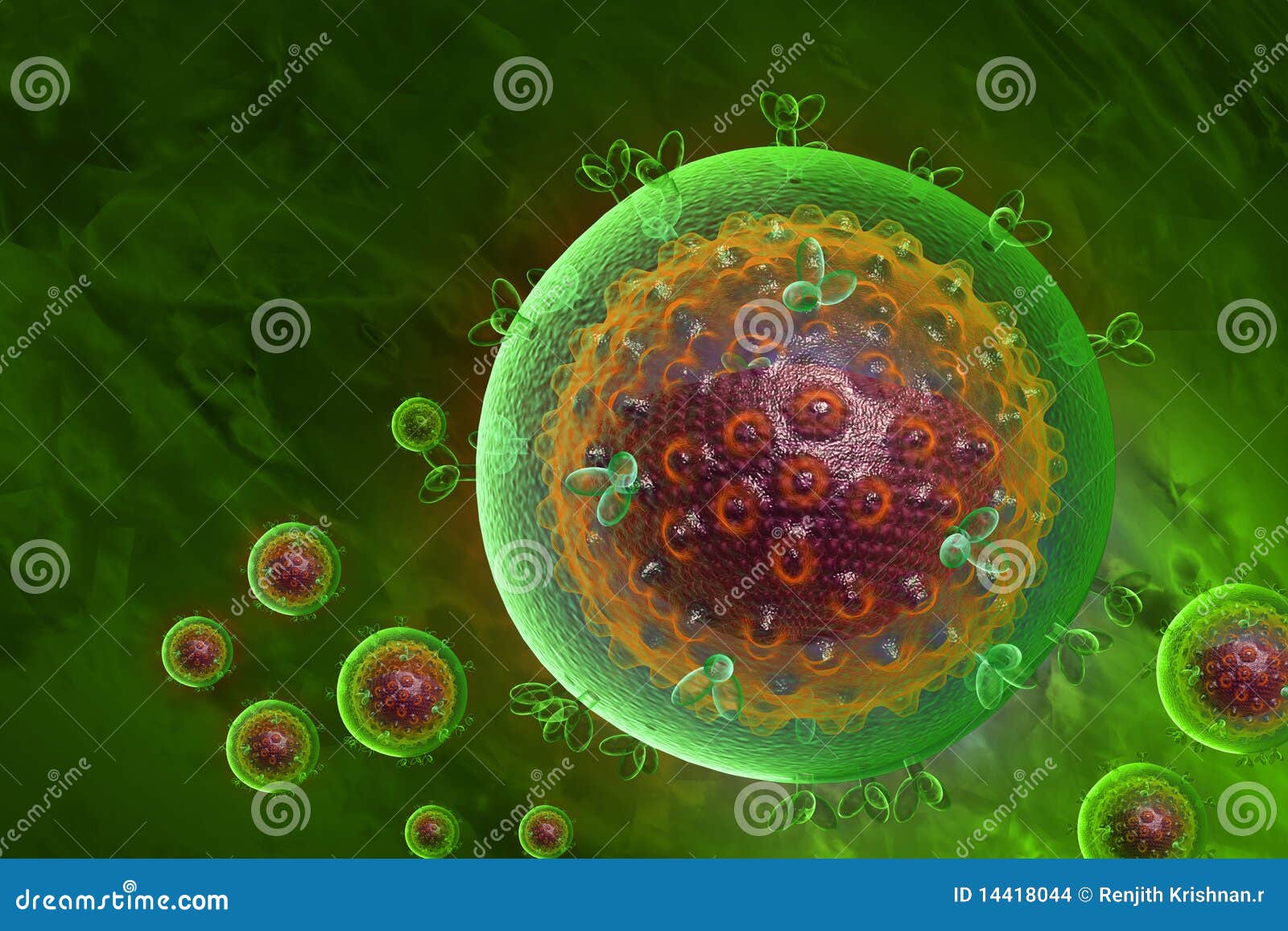 HIV Virus Royalty-Free Cartoon | CartoonDealer.com #14418044