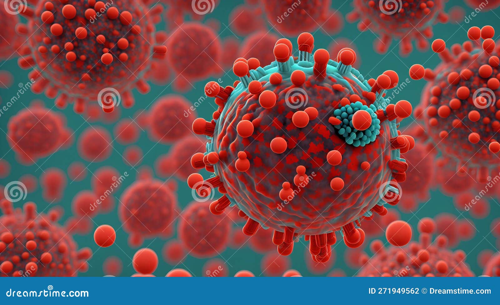 HIV Virus Particles Budding Away from T Lymphocytes Cell Stock ...