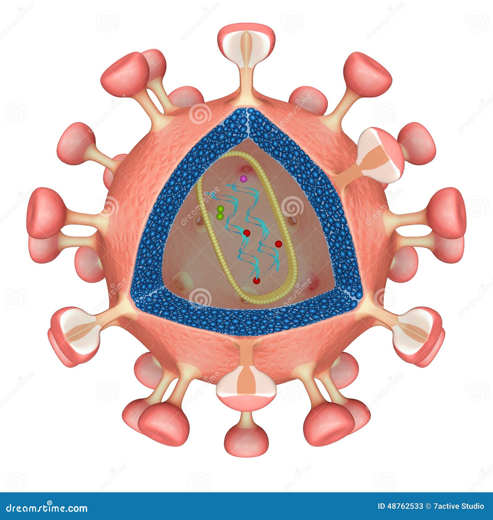 HIV Virus stock illustration. Illustration of infection - 48762533