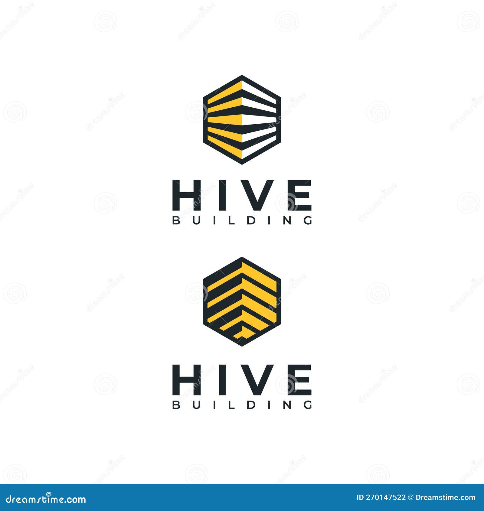 Hive and Building, Logo Design and Hive Emblem Vector, Hexagon Stock ...