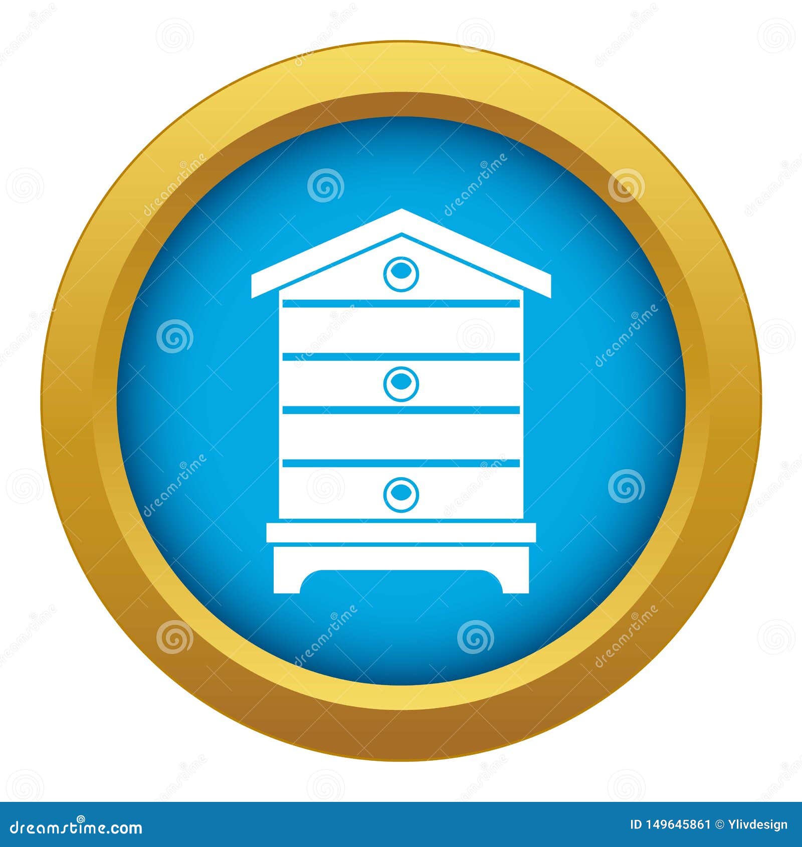 Hive Icon Blue Vector Isolated Stock Vector - Illustration of icon ...