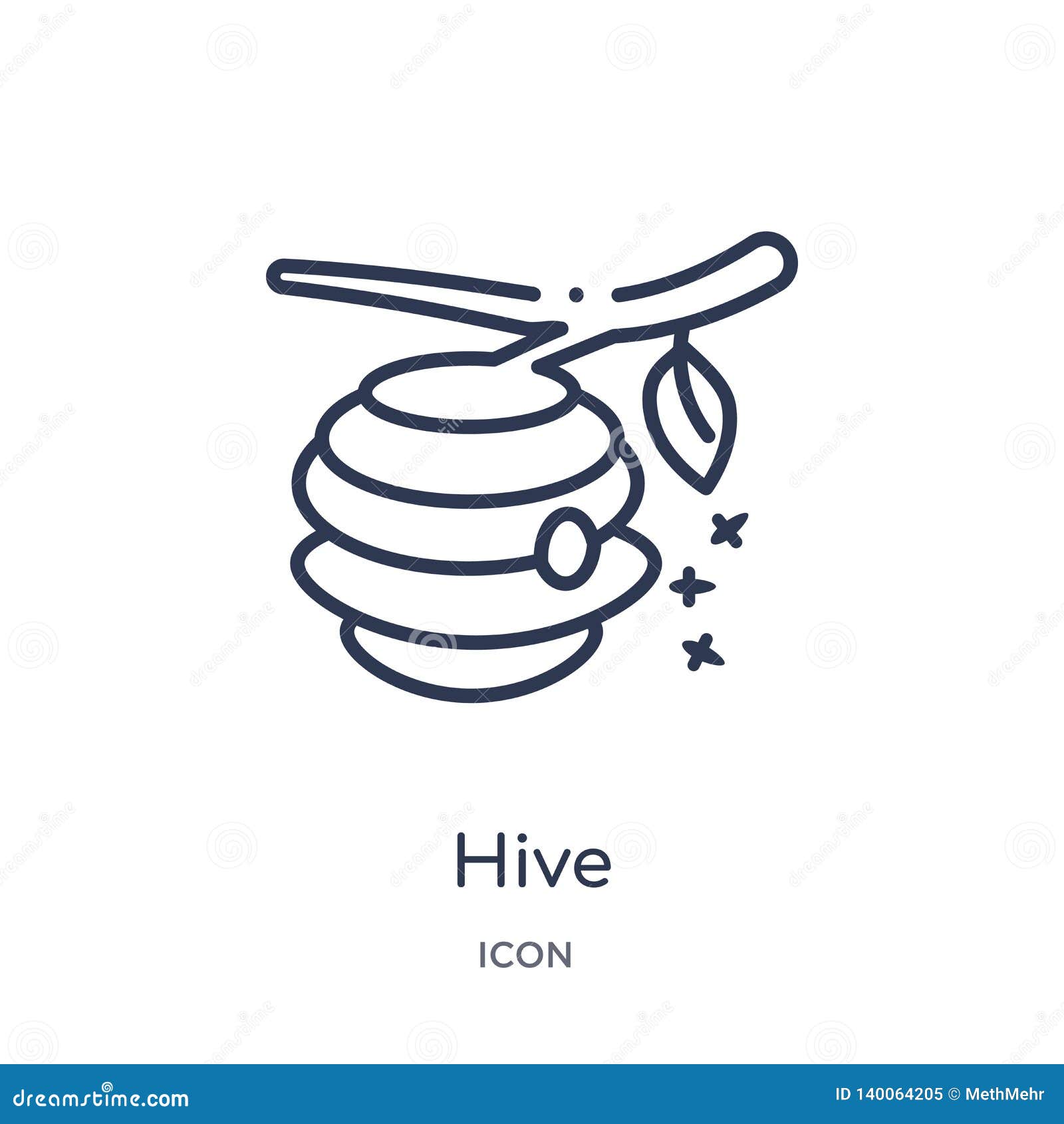 Hive Thin Line Icon. Beehive Vector Illustration Isolated On White ...