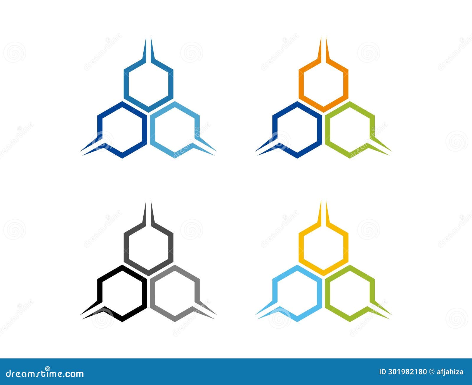 Hive Logo 7b Icon Template Cartoon Vector | CartoonDealer.com #301982127