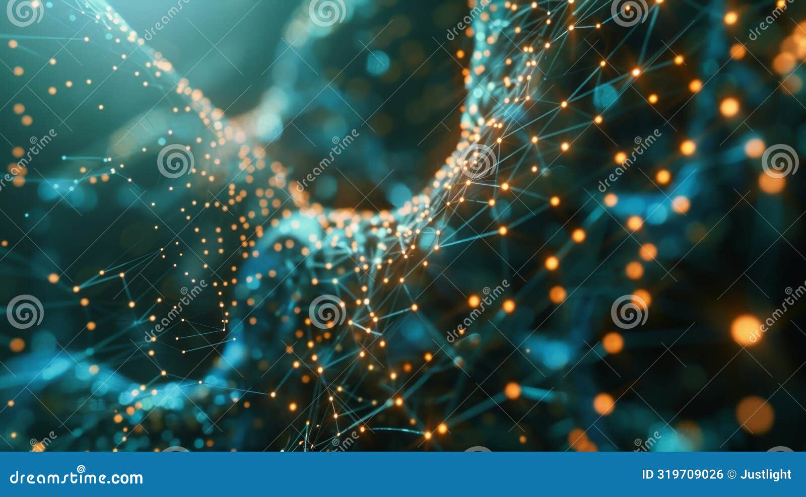 A Hive Mind of Interconnected Digital Nodes the Digital Brain Combines ...