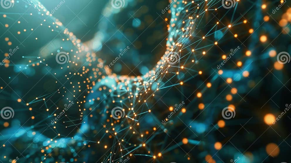 A Hive Mind of Interconnected Digital Nodes the Digital Brain Combines ...