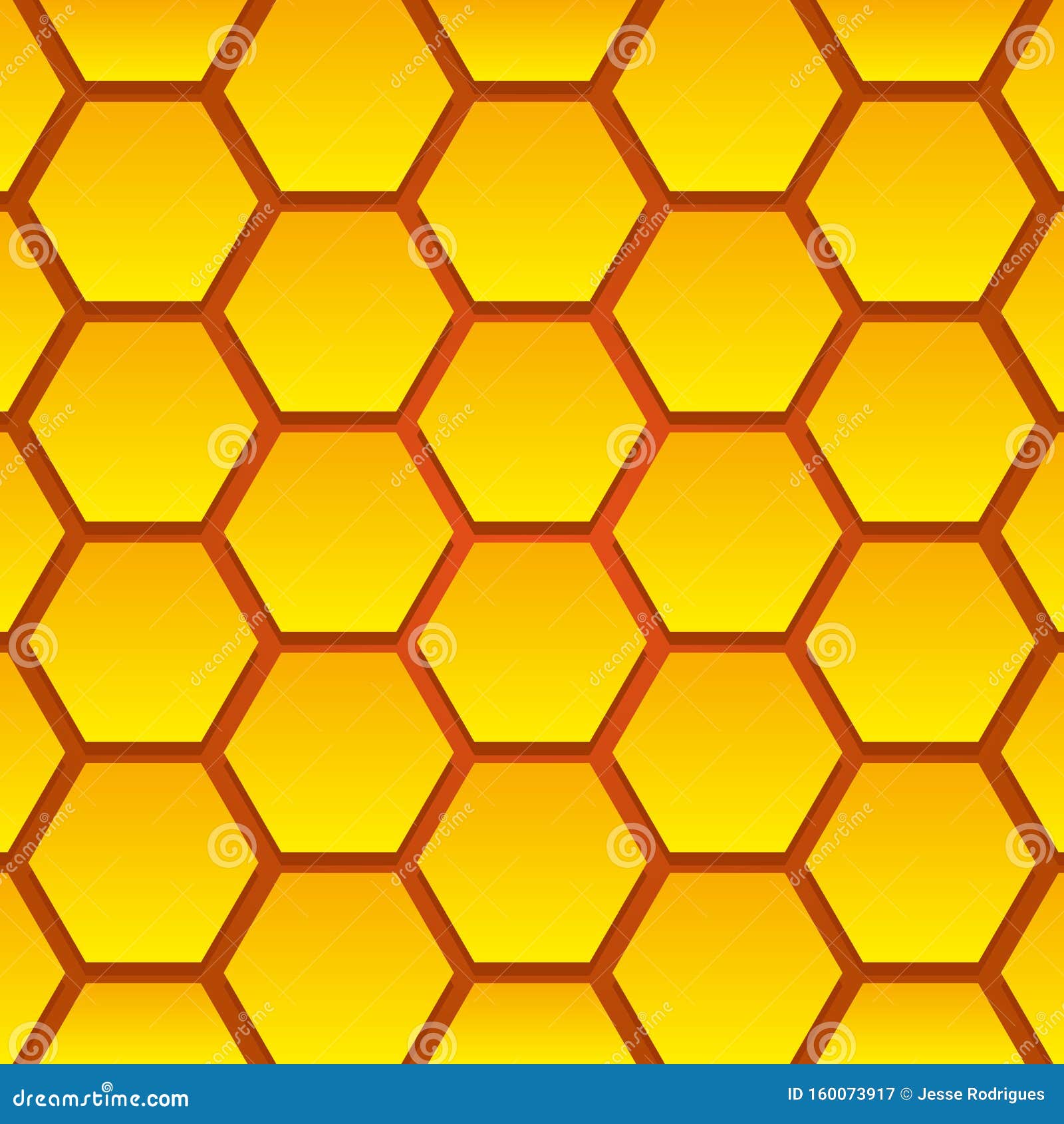 Hive Pattern Original Colors. Yellow. Stock Vector - Illustration of ...