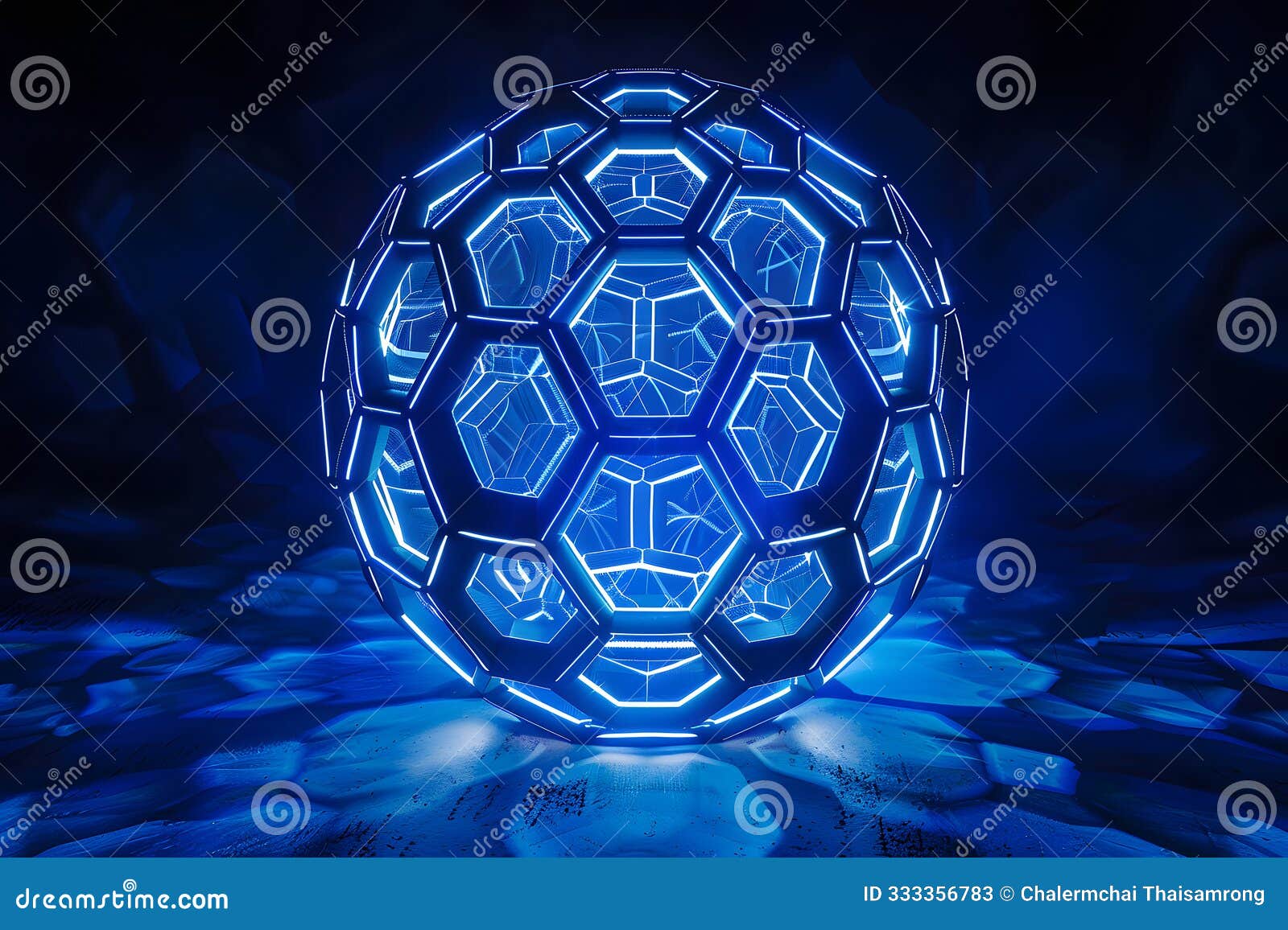 Hive Pattern Wrap Earth Sphere,blue Neon,digital Element by Generative ...