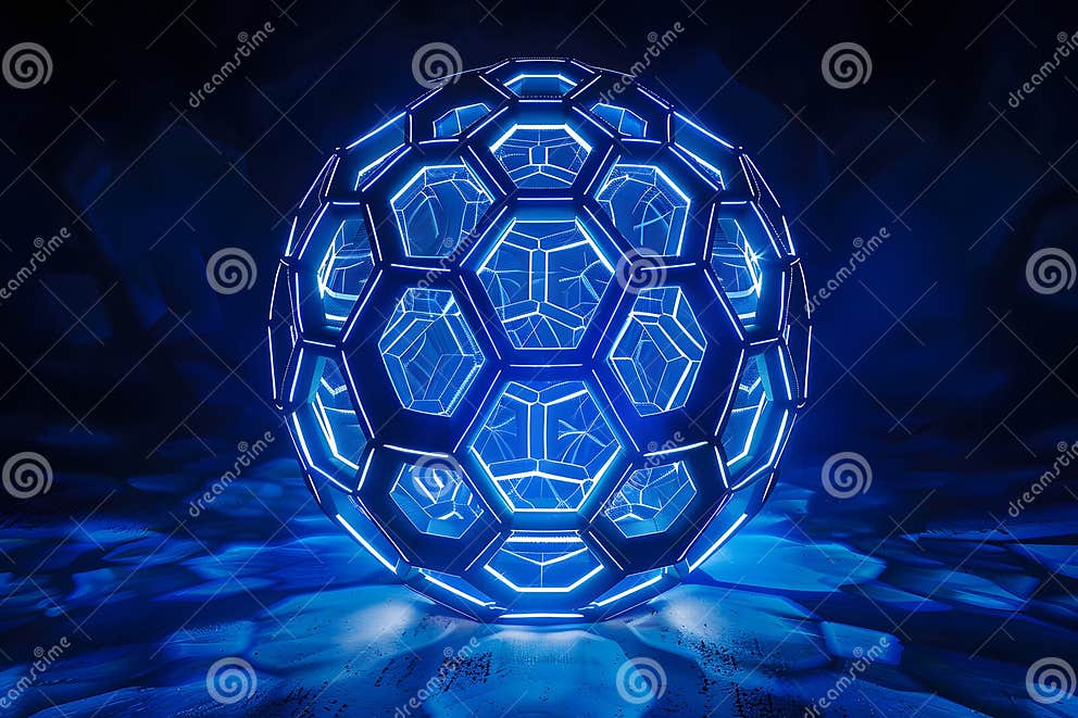 Hive Pattern Wrap Earth Sphere,blue Neon,digital Element by Generative ...