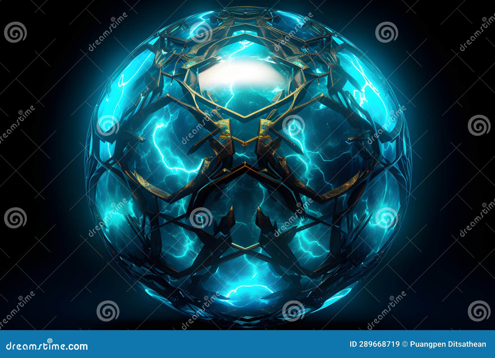 Hive Pattern Wrap Earth Sphere,blue Neon,digital Element.GenerativeAI ...