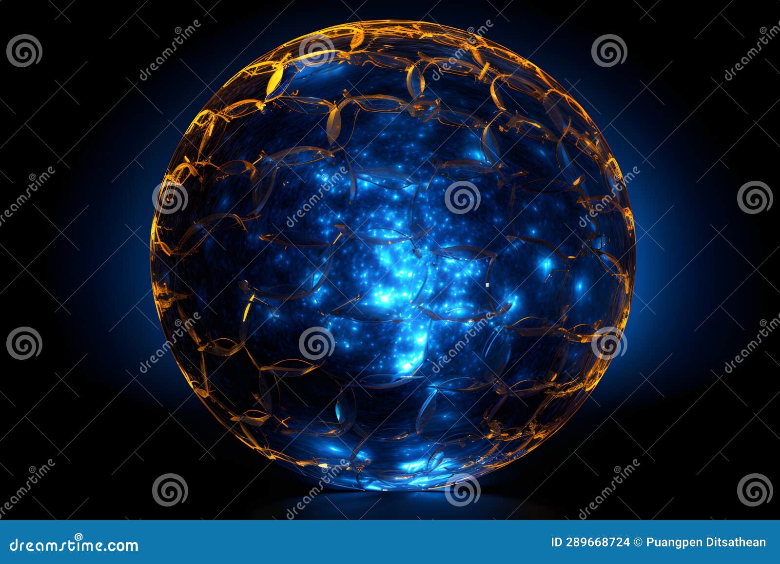 Hive Pattern Wrap Earth Sphere,blue Neon,digital Element.GenerativeAI ...