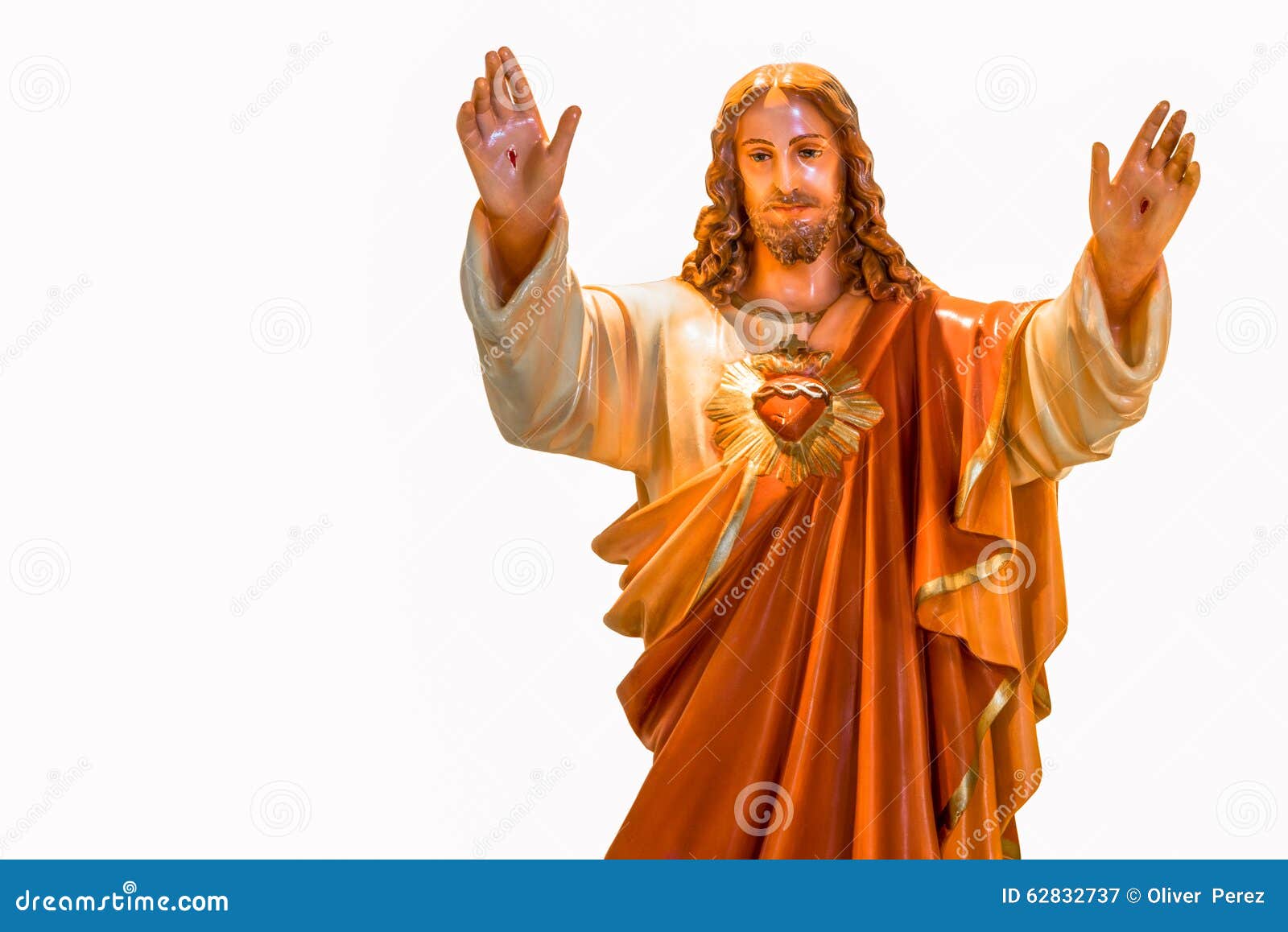 Hjärtajesus sakral staty fotografering för bildbyråer. Bild av himmel ...