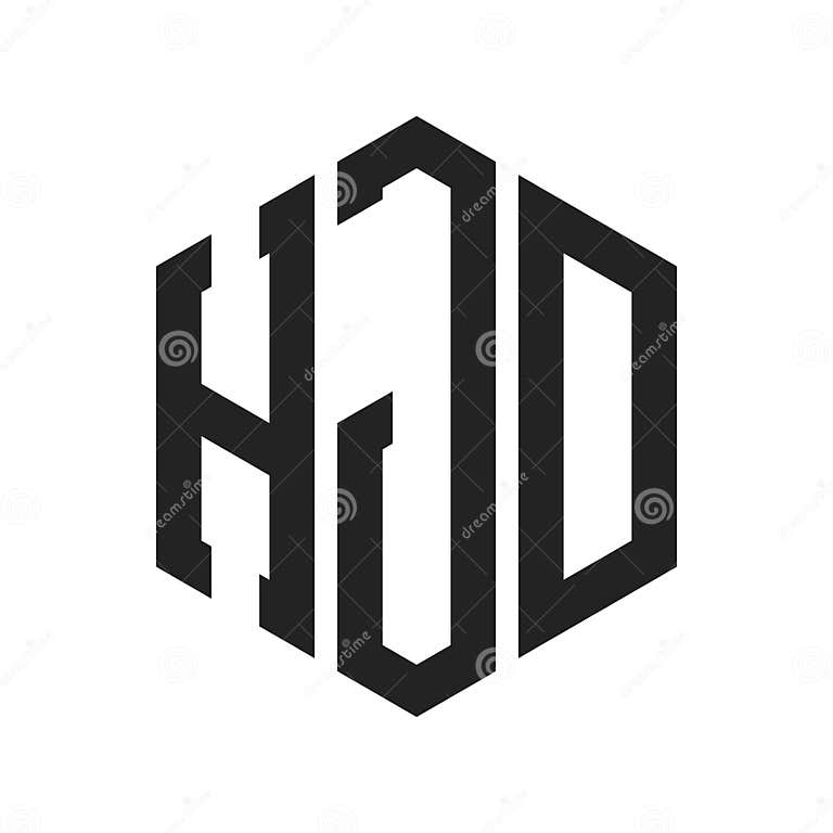 HJD Logo Design. Initial Letter HJD Monogram Logo Using Hexagon Shape ...