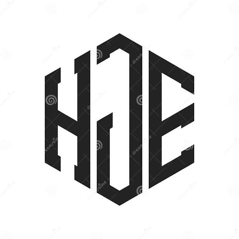 HJE Logo Design. Initial Letter HJE Monogram Logo Using Hexagon Shape ...