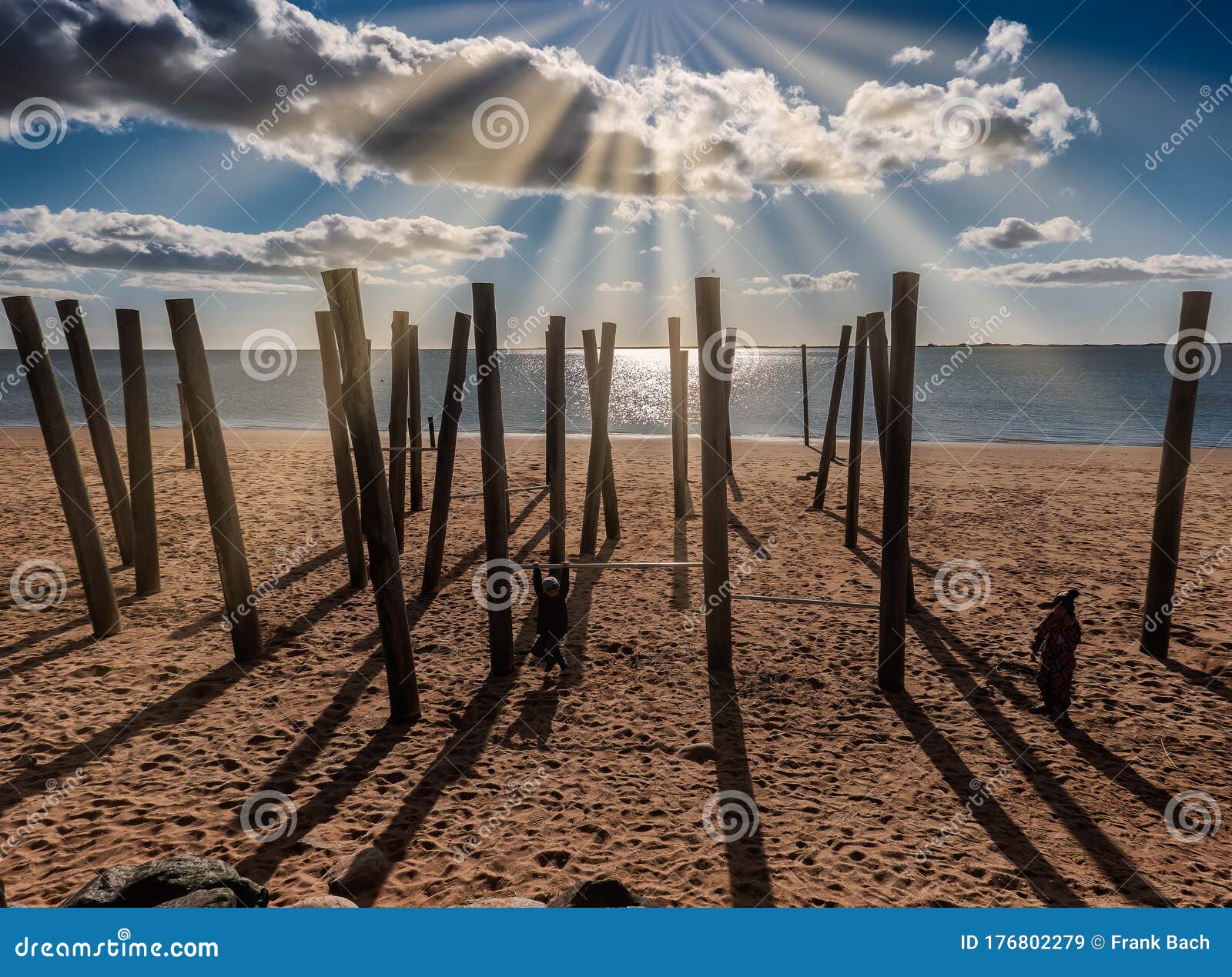 Hjerting Beach in Esbjerg at a Sunny Spring Day, Denmark Stock Image ...