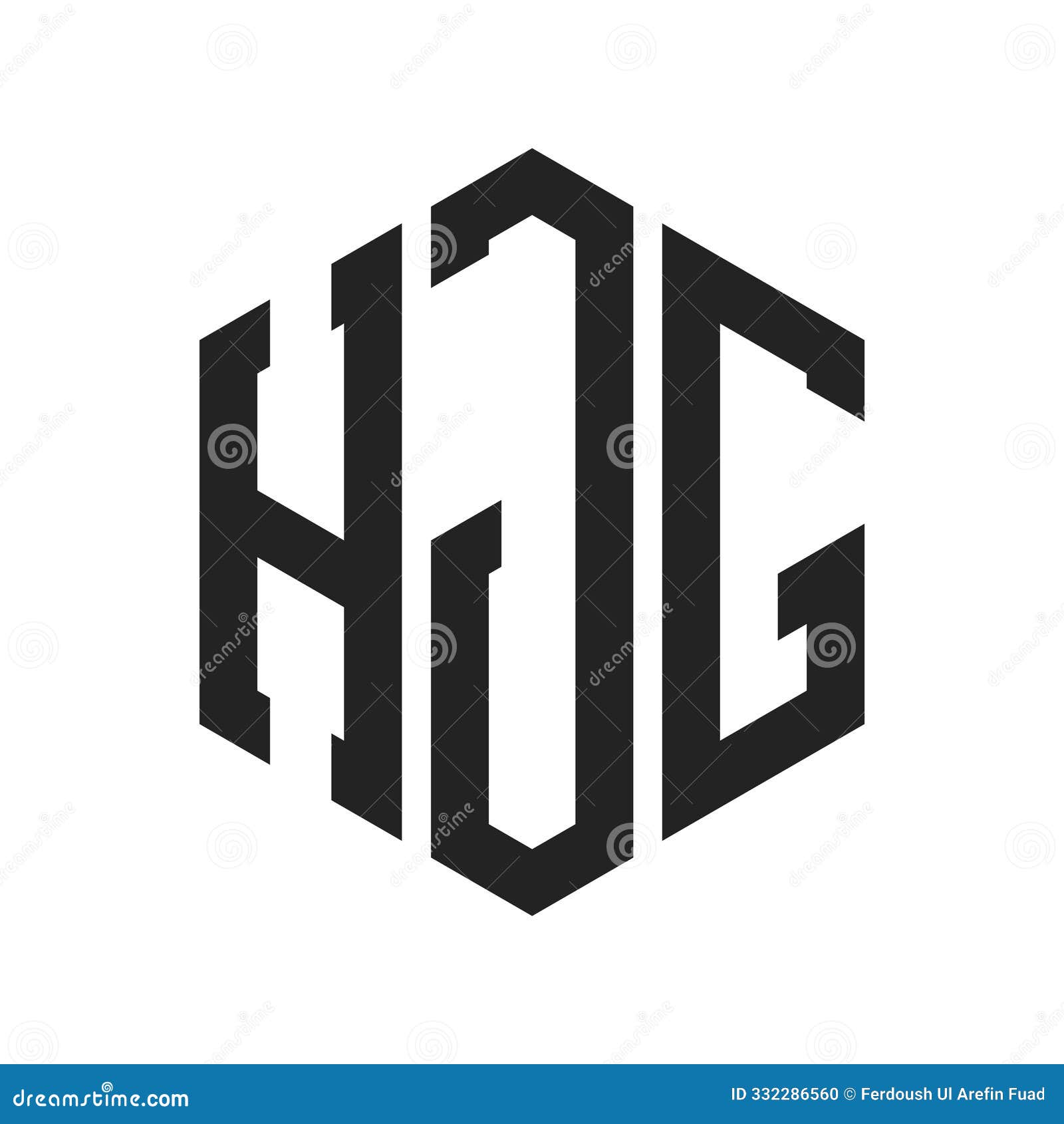 HJG Logo Design. Initial Letter HJG Monogram Logo Using Hexagon Shape ...
