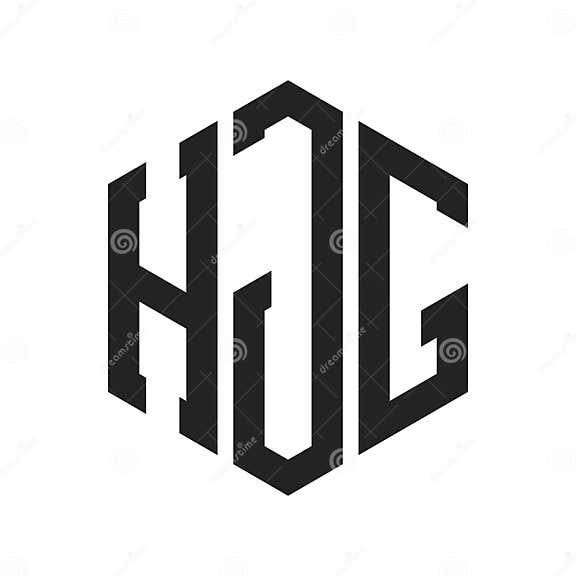 HJG Logo Design. Initial Letter HJG Monogram Logo Using Hexagon Shape ...