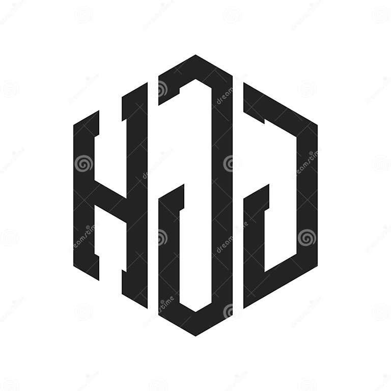 HJJ Logo Design. Initial Letter HJJ Monogram Logo Using Hexagon Shape ...
