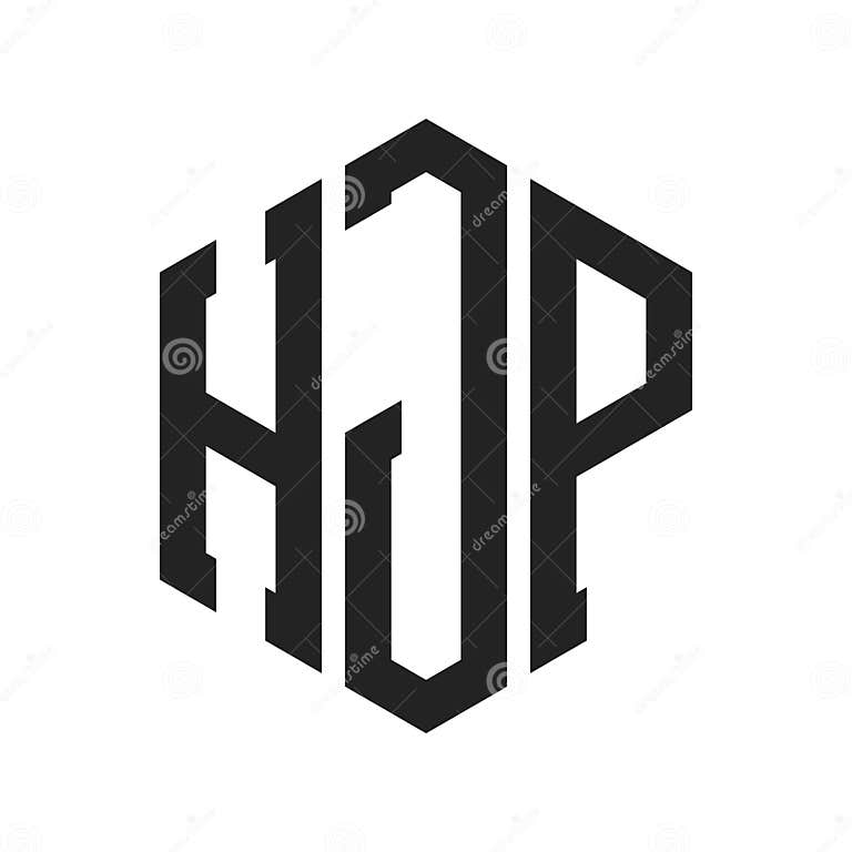 HJP Logo Design. Initial Letter HJP Monogram Logo Using Hexagon Shape ...