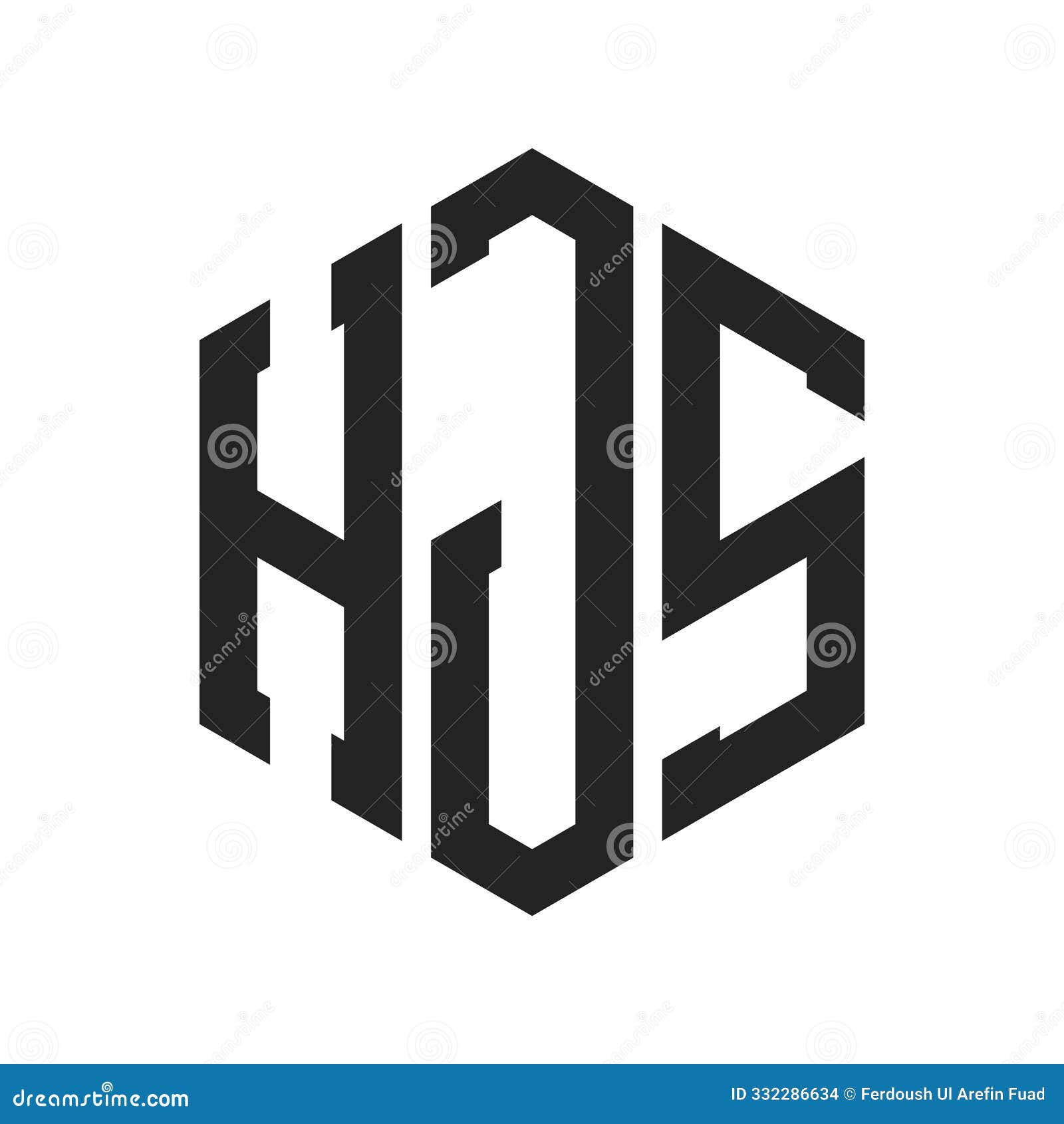 HJS Logo Design. Initial Letter HJS Monogram Logo Using Hexagon Shape ...