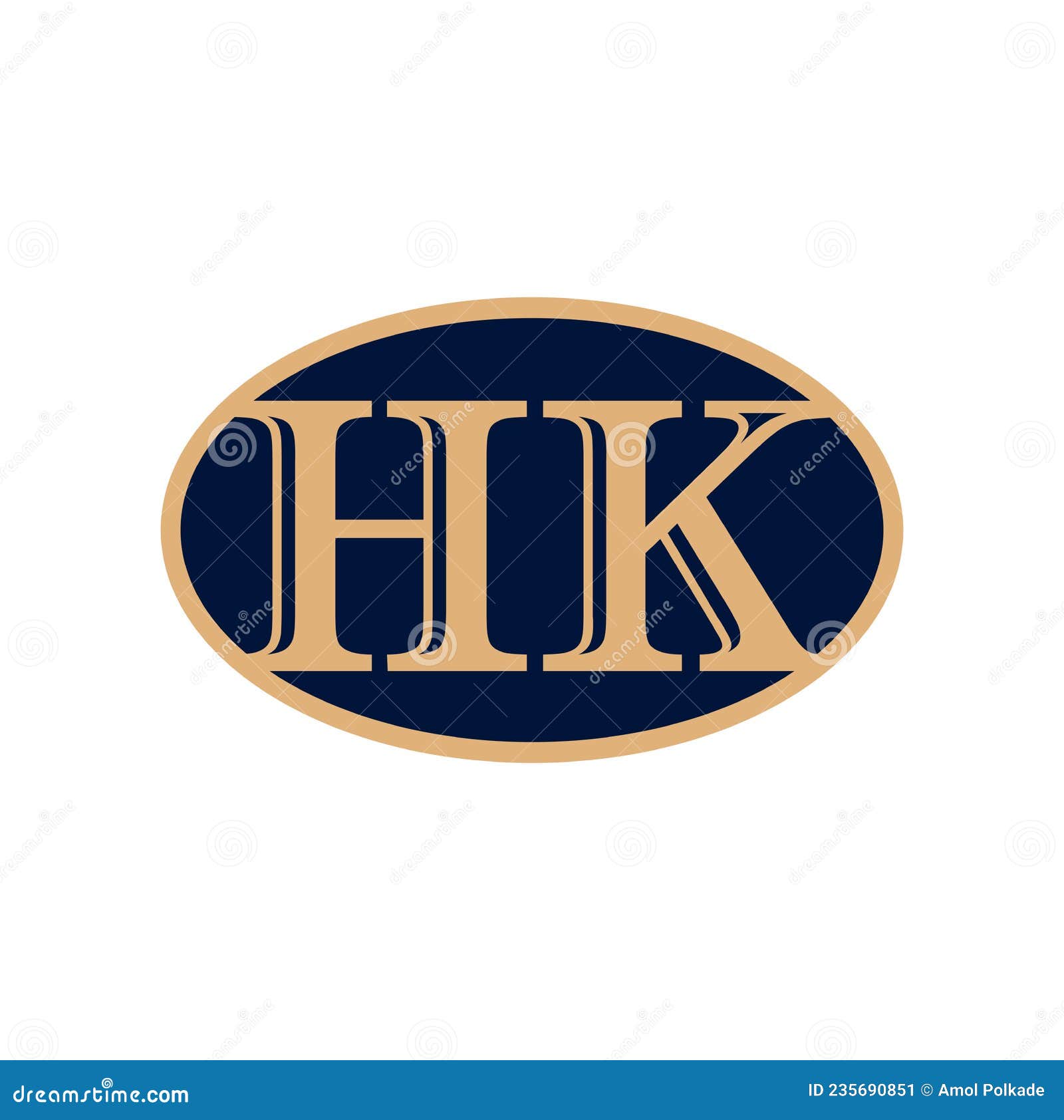 `HK` Company Monogram. HK Company Initial Letters Stock Illustration ...