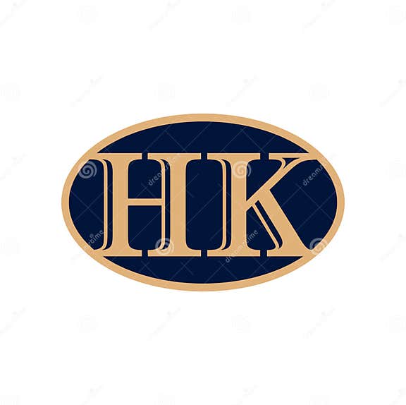`HK` Company Monogram. HK Company Initial Letters Stock Illustration ...