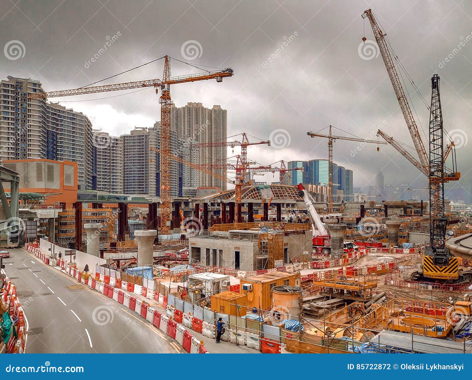Hk construction stock photo. Image of lane, destinations - 85722872