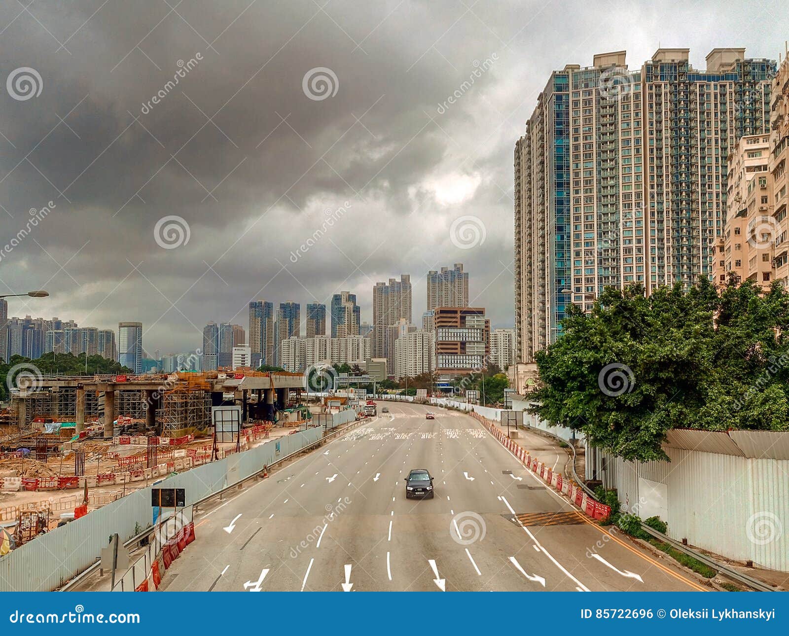 Hk construction editorial photo. Image of aerial, city - 85722696