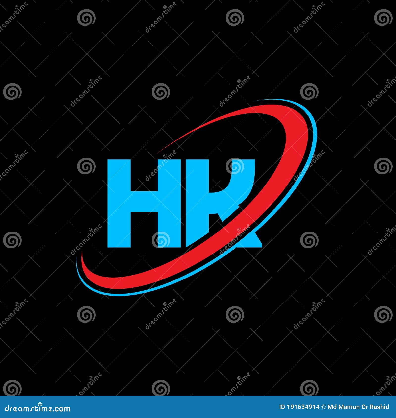 HK H K Letter Logo Design. Initial Letter HK Linked Circle Uppercase ...