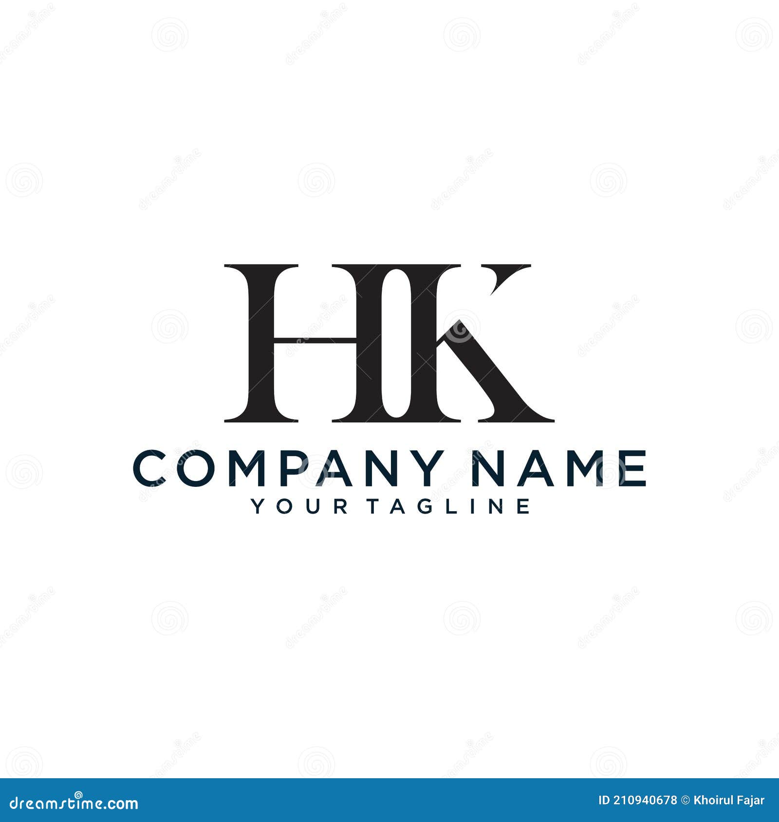 HK or KH Initials Monogram Letter Text Alphabet Logo Design Stock ...