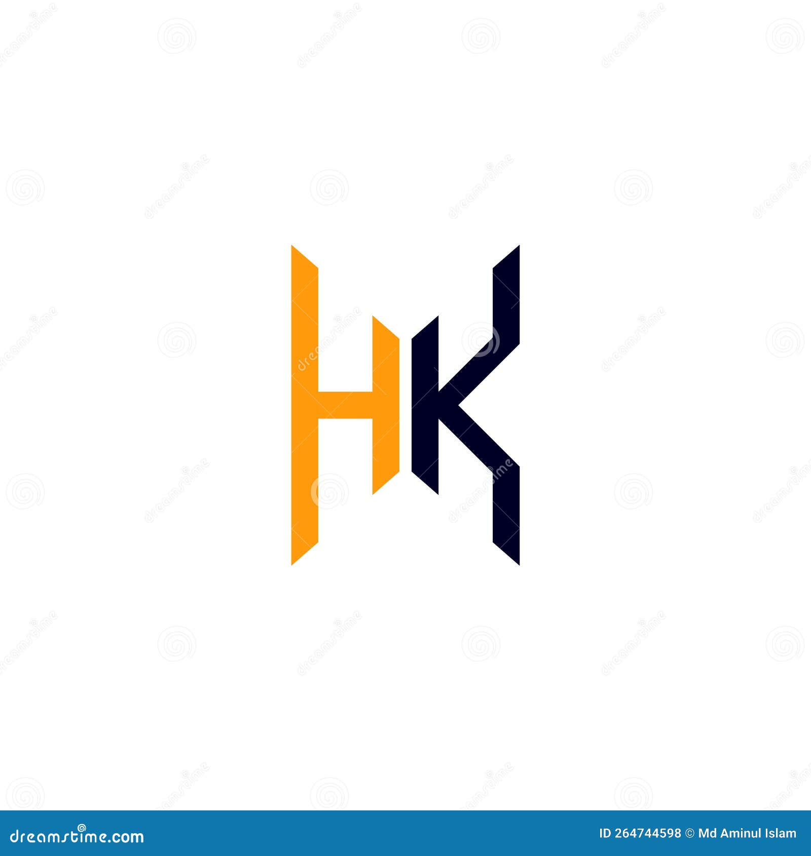 HK Letter Logo Creative Design with Vector Graphic, Stock Vector ...