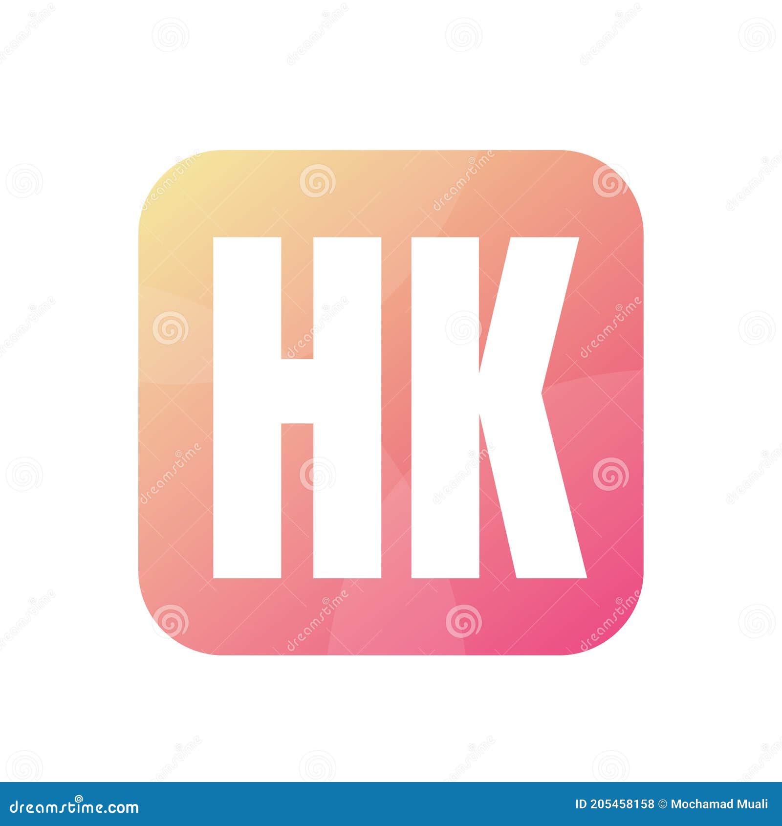 HK Letter Logo Design with Simple Style Stock Vector - Illustration of ...