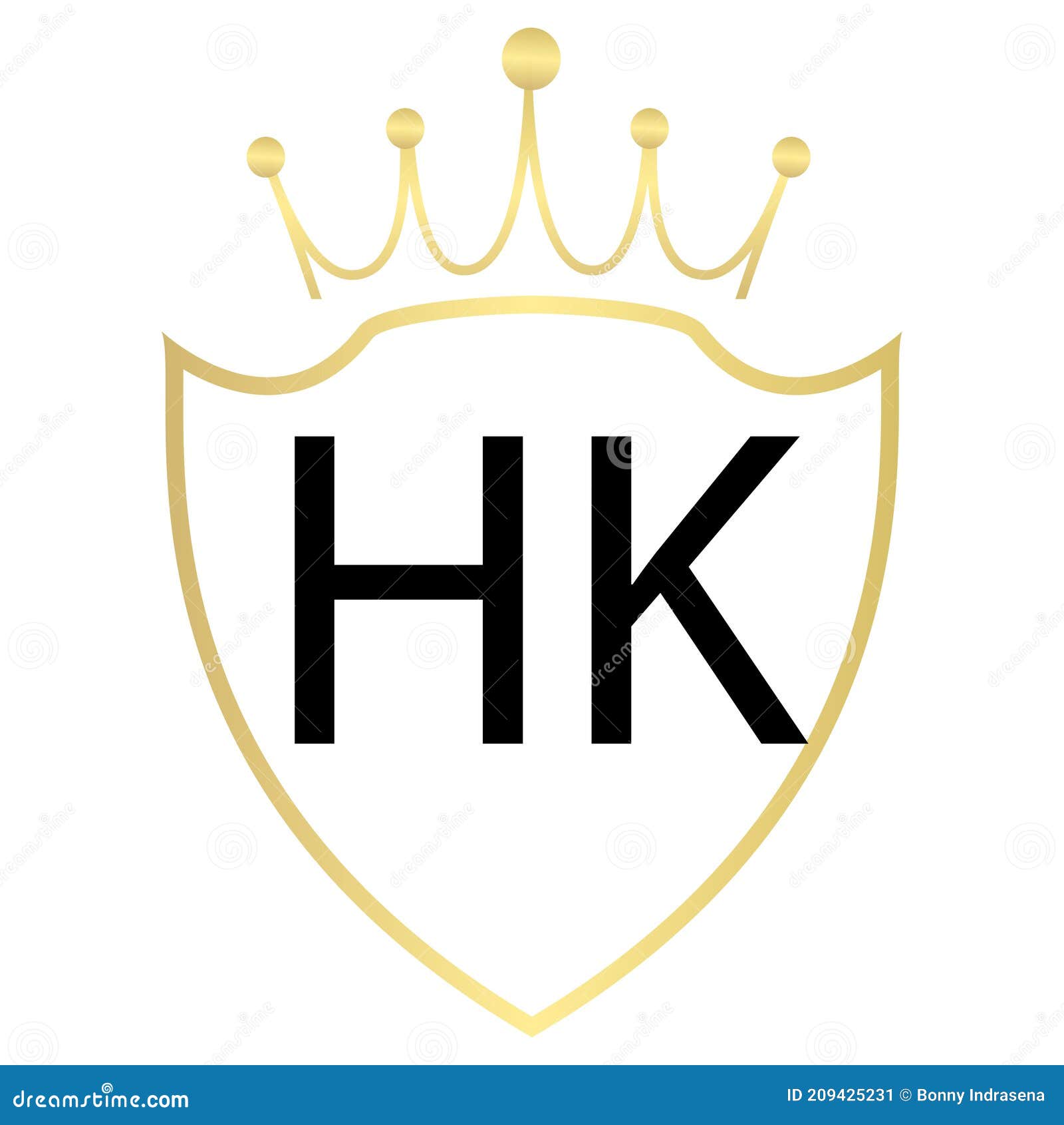 HK Letter Logo Design with Simple Style Stock Illustration ...