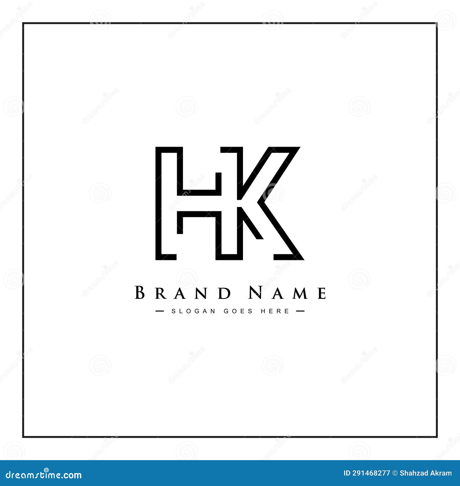 HK Minimal Vector Logo - Simple Business Logo for Monogram H and K ...
